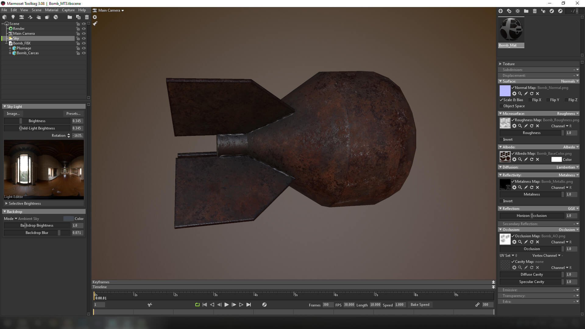 Rusty Bomb - 3D Model by Grishmanovskij Anton