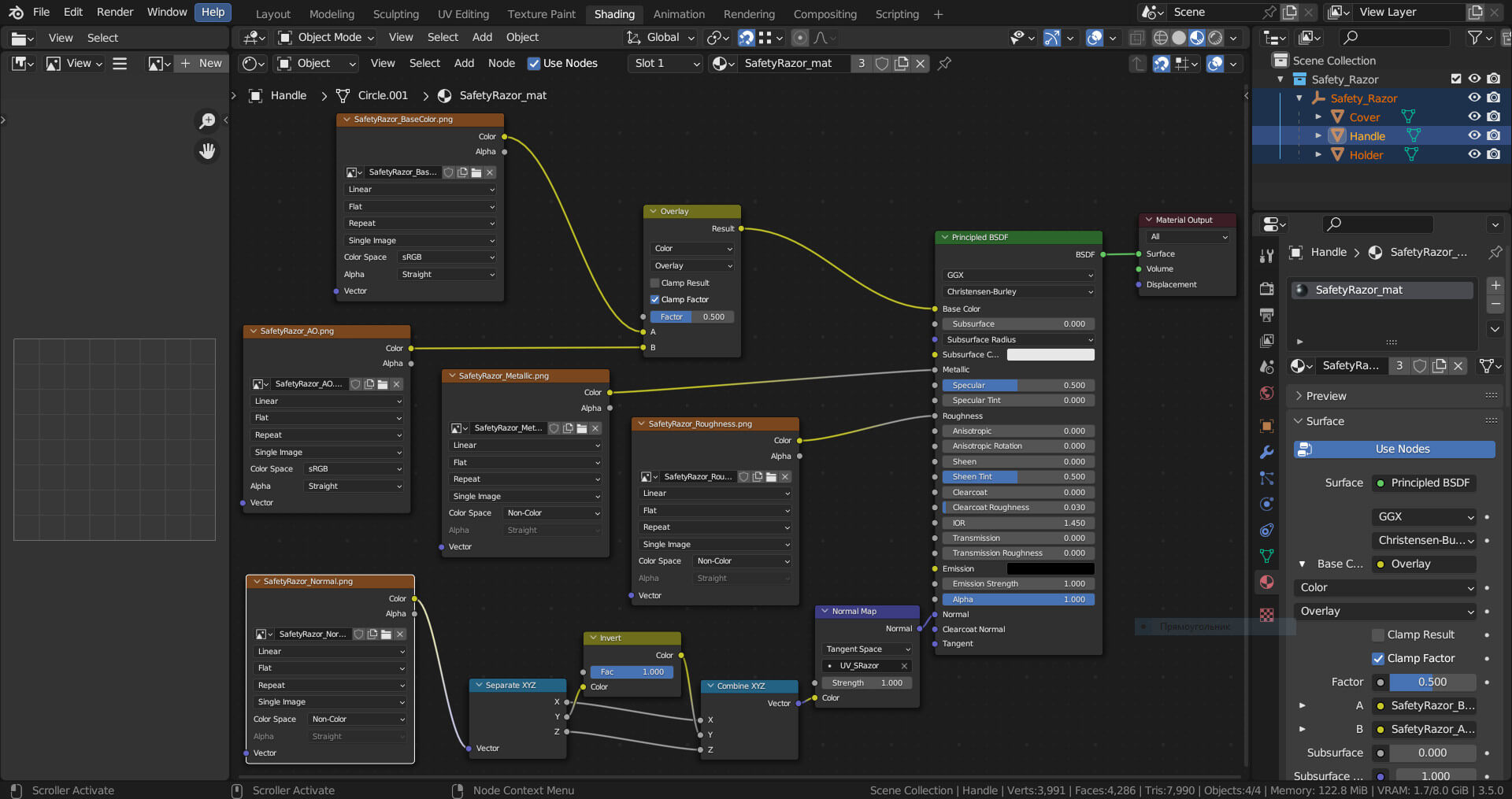 Safety Razor - 3D Model by Grishmanovskij Anton