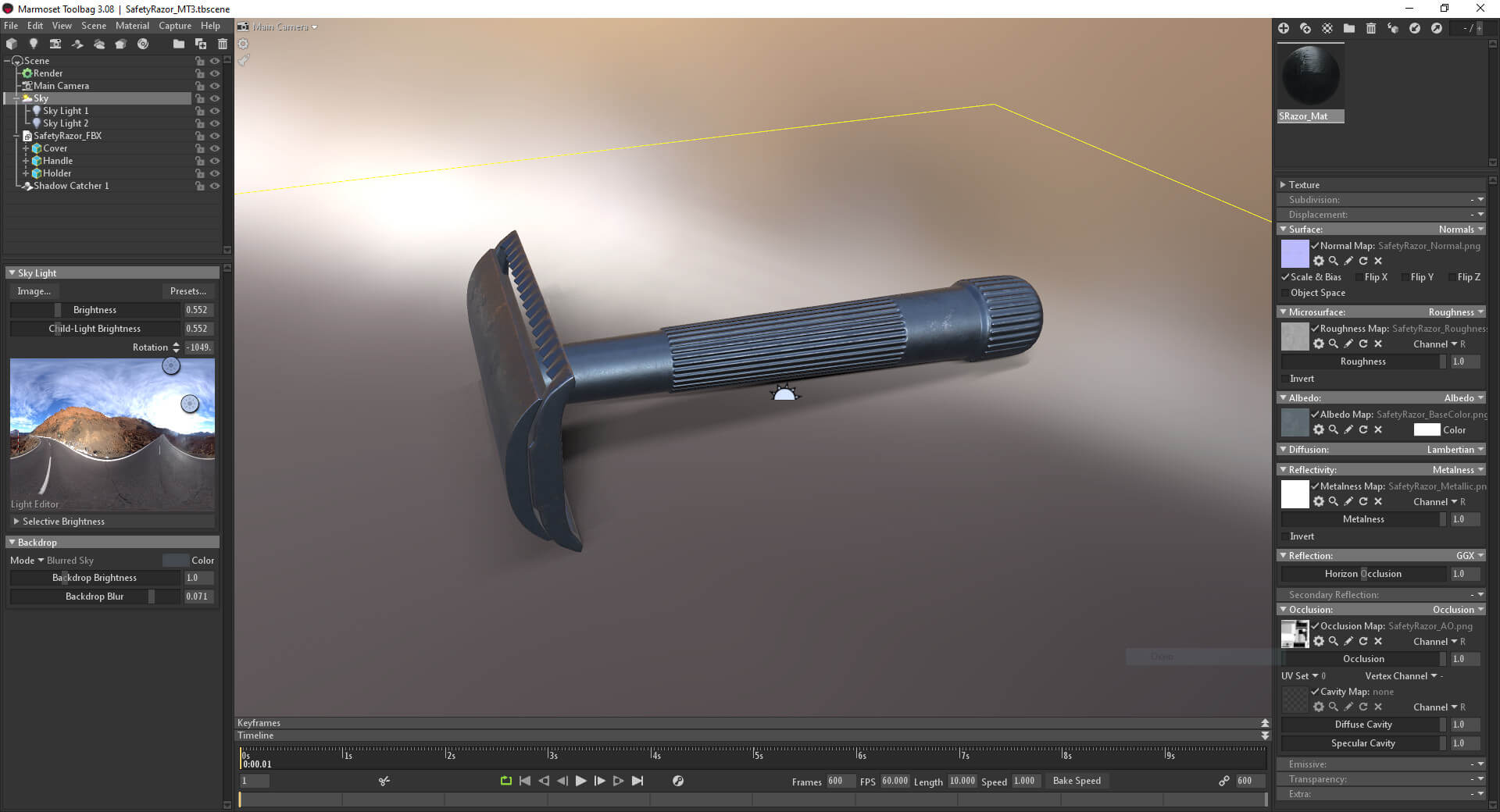 Safety Razor - 3D Model by Grishmanovskij Anton