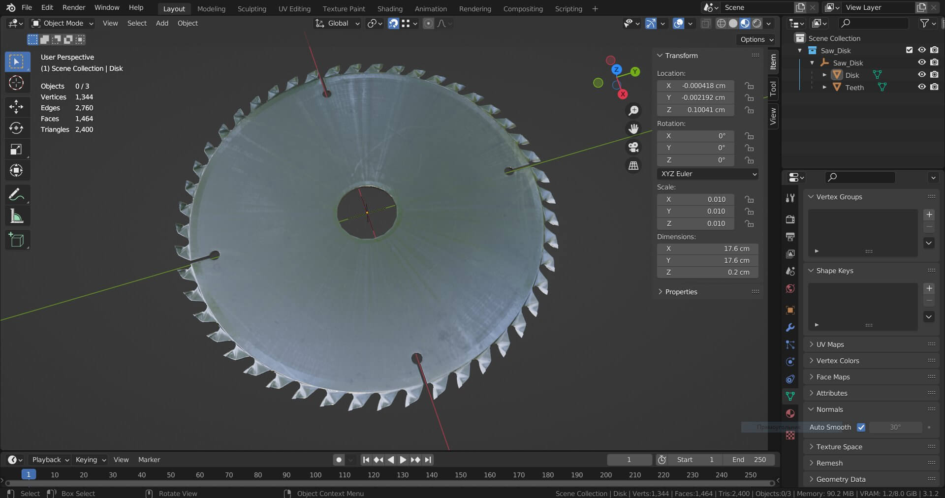 Saw Disk - 3D Model by Grishmanovskij Anton
