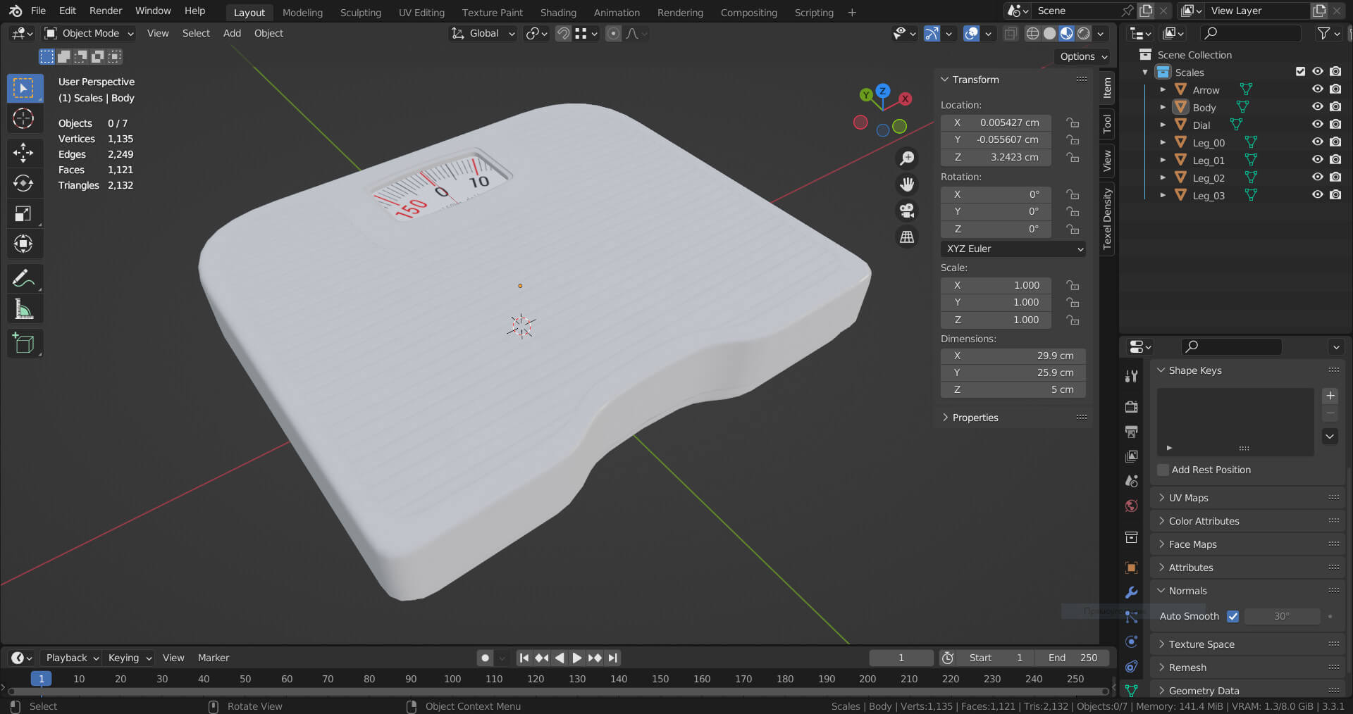 Scales - 3D Model by Grishmanovskij Anton