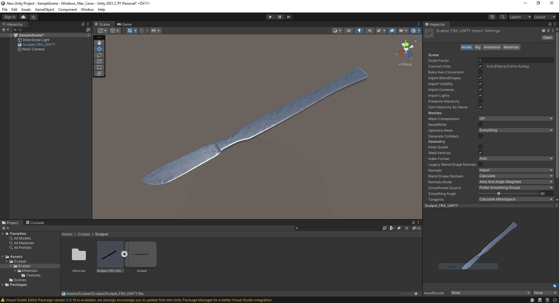 Scalpel - 3D Model by Grishmanovskij Anton