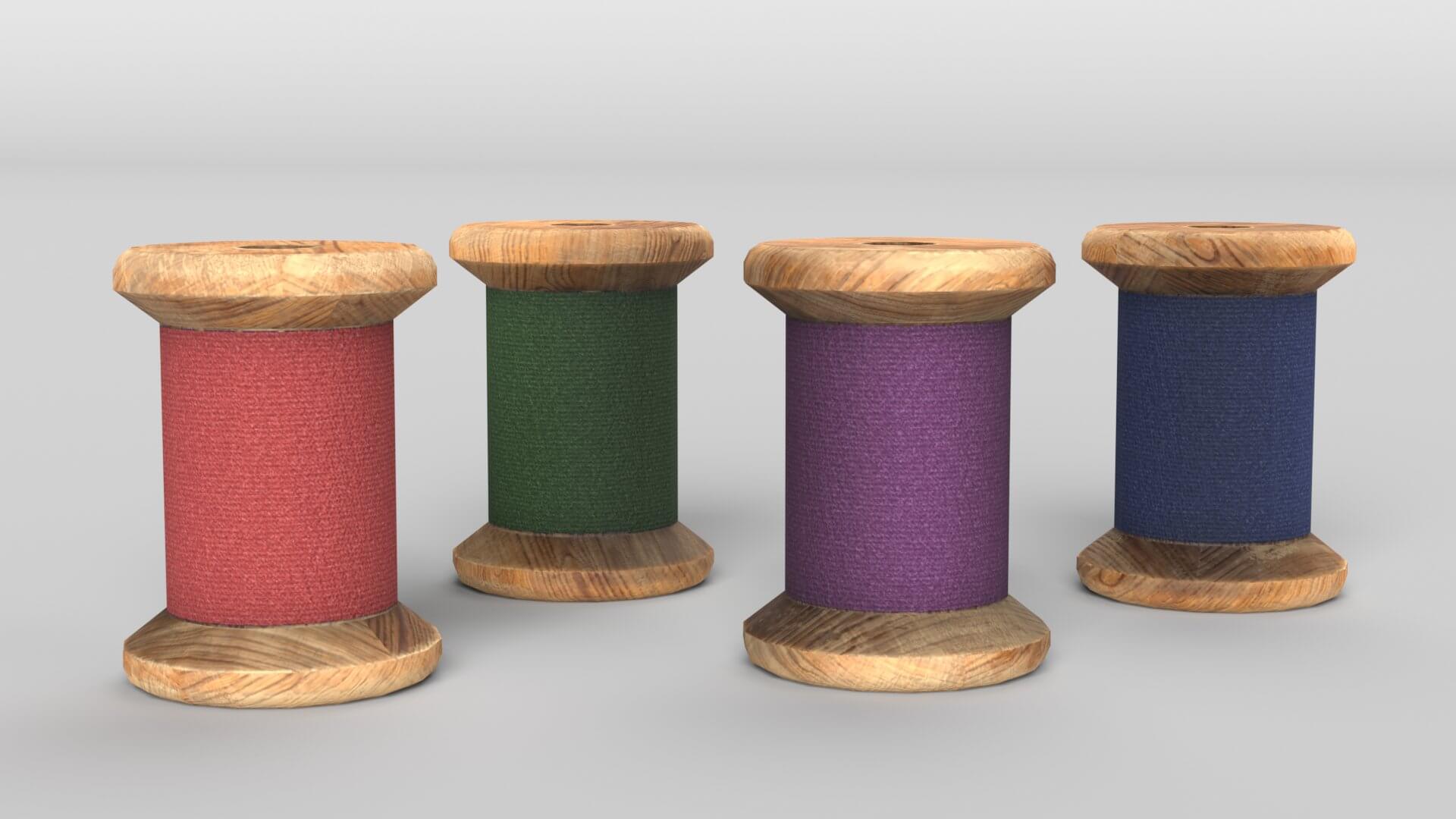Sewing Threads - 3D Model by Grishmanovskij Anton