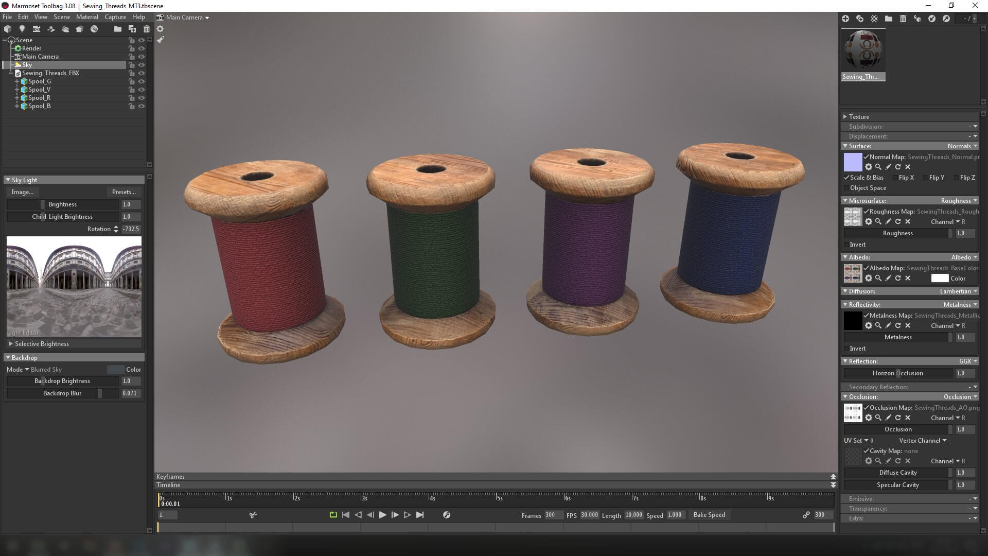 Sewing Threads - 3D Model by Grishmanovskij Anton