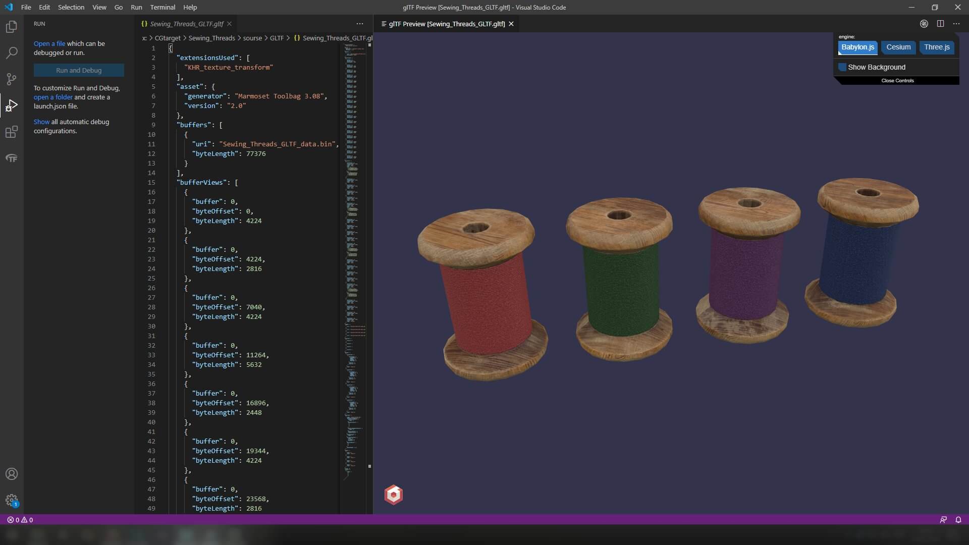 Sewing Threads - 3D Model by Grishmanovskij Anton
