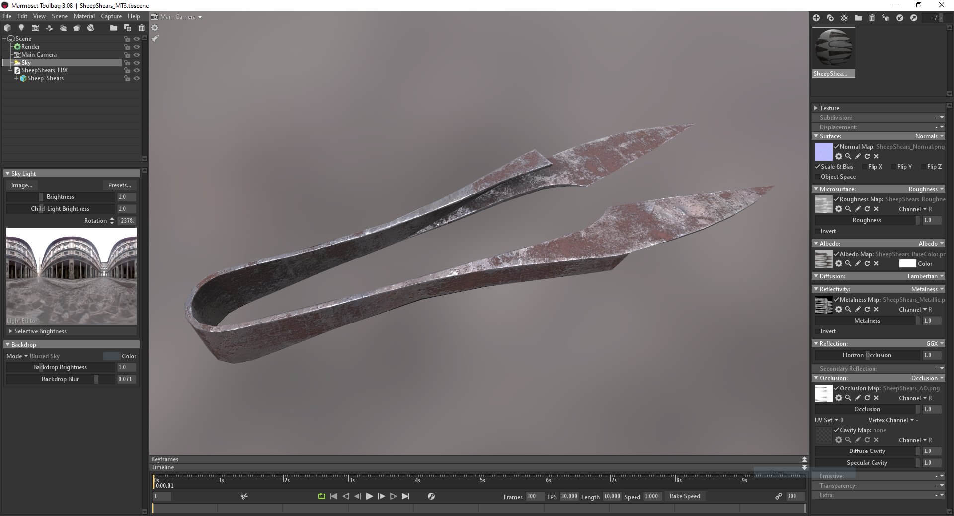 Sheep Shears - 3D Model by Grishmanovskij Anton