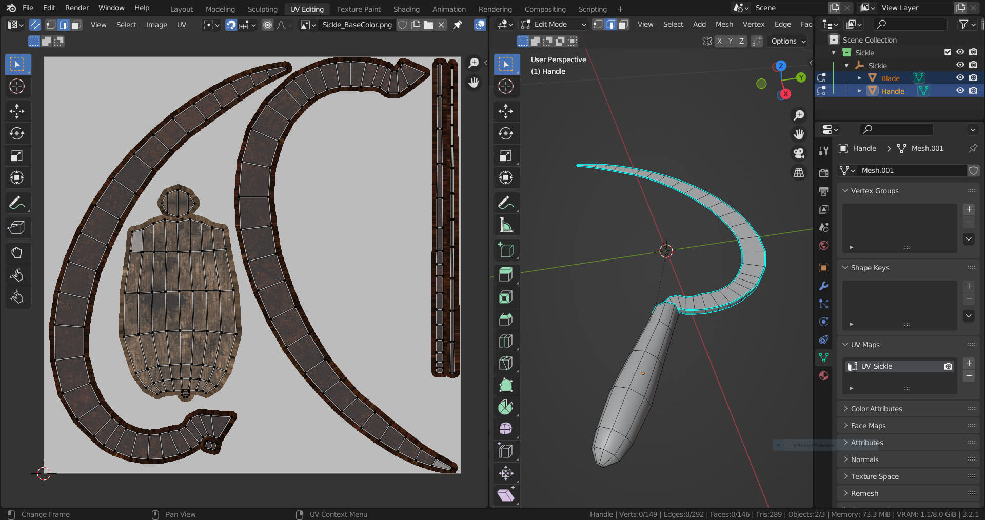 Sickle - 3D Model by Grishmanovskij Anton