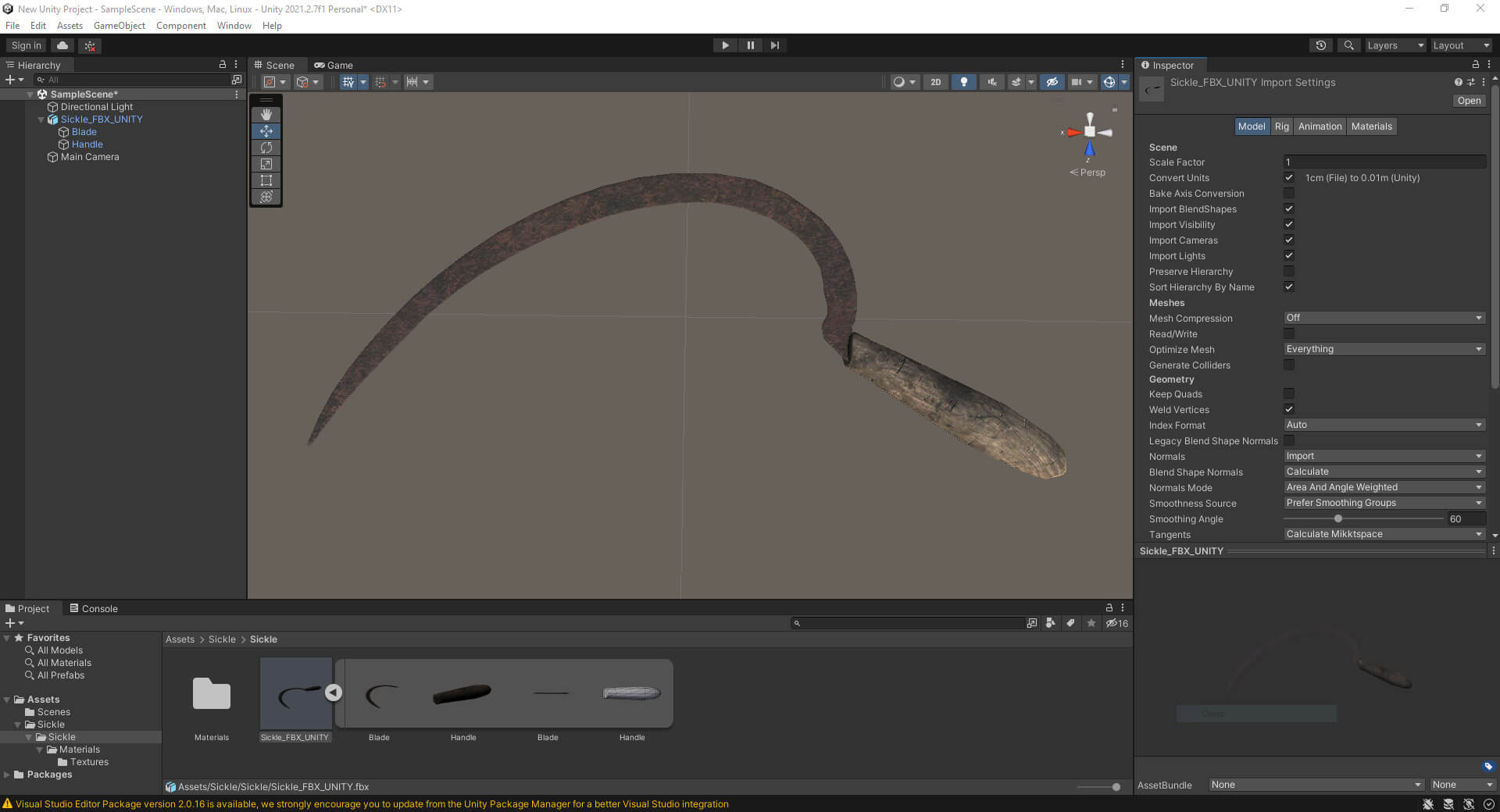 Sickle - 3D Model by Grishmanovskij Anton