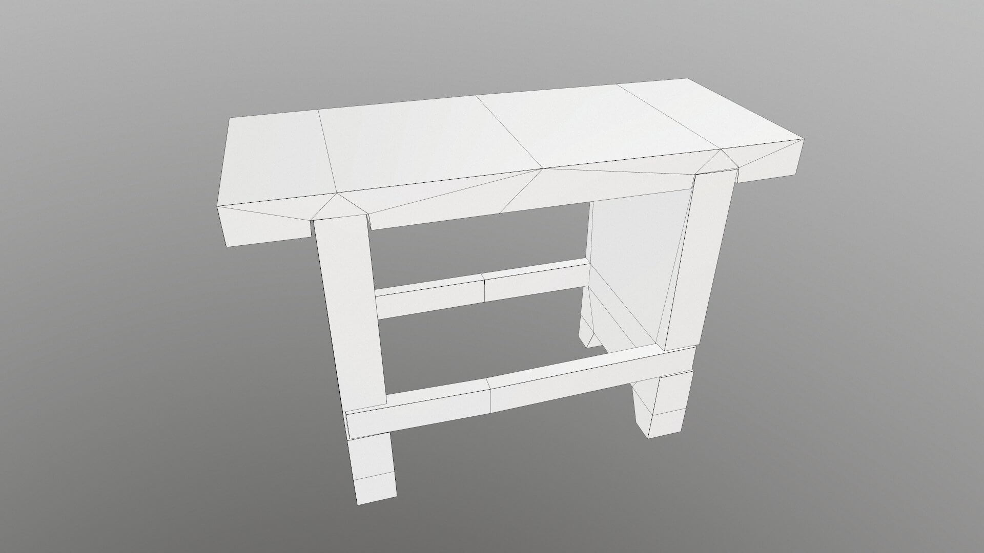 Small Wooden Bench - 3D Model by Grishmanovskij Anton