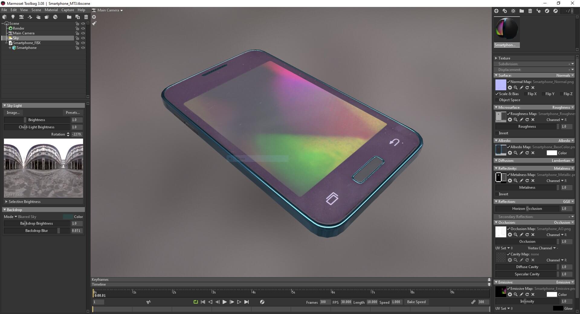 Smartphone - 3D Model by Grishmanovskij Anton