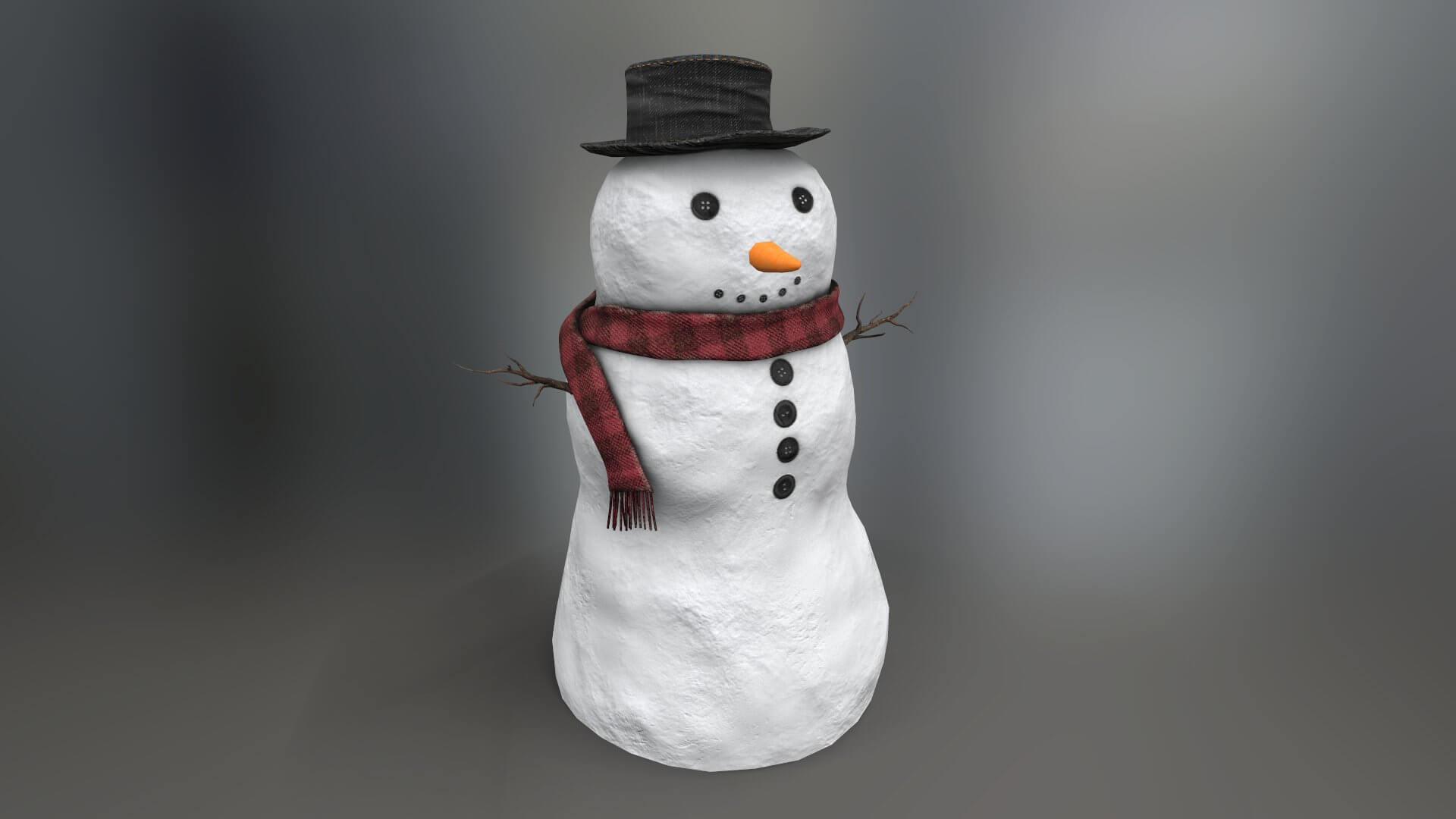 Snowman V2 - 3D Model by Grishmanovskij Anton
