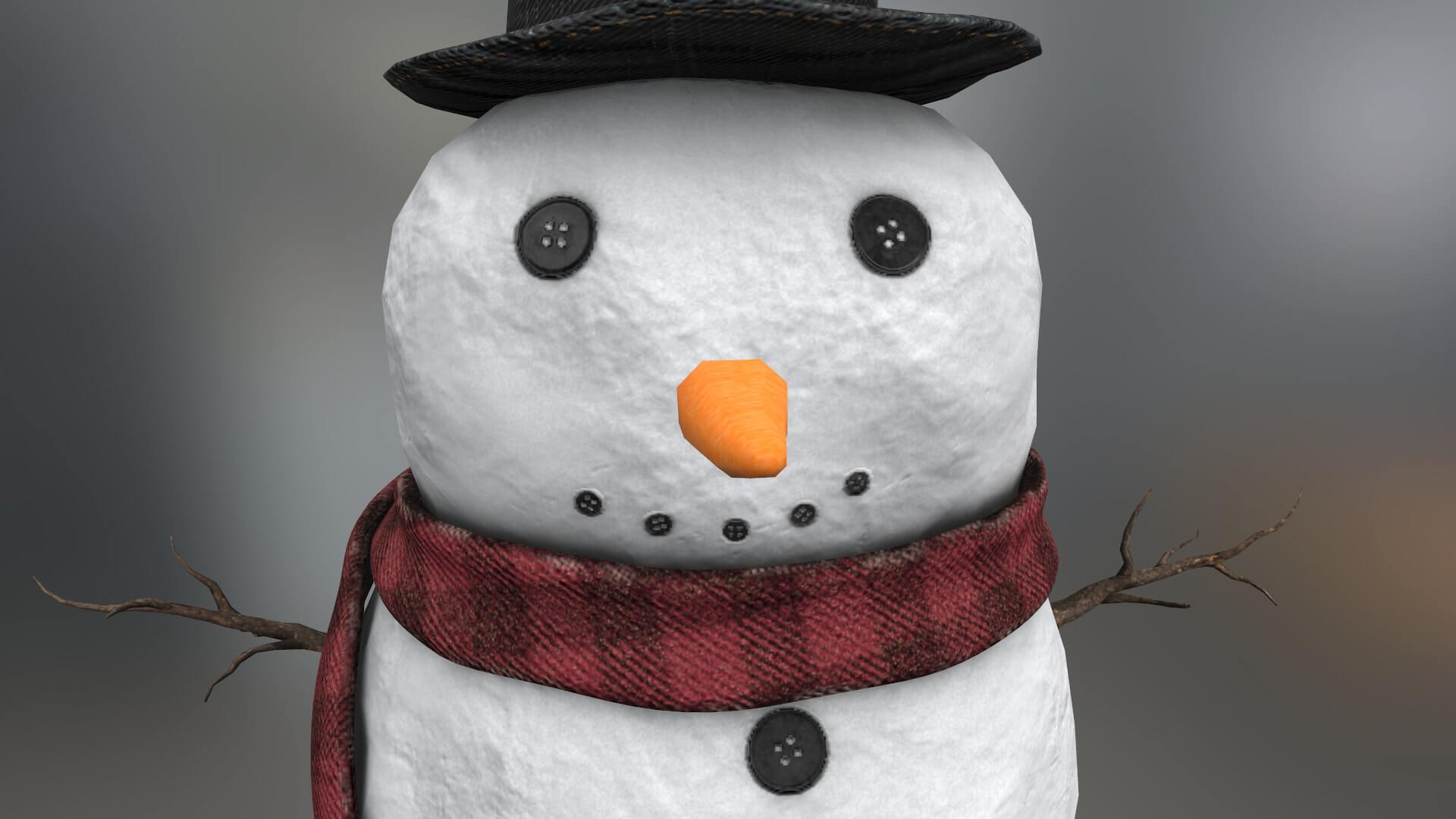 Snowman V2 - 3D Model by Grishmanovskij Anton