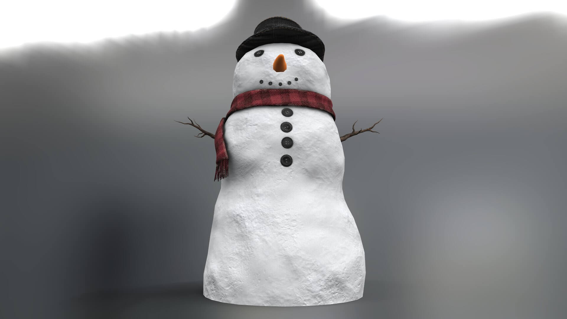 Snowman V2 - 3D Model by Grishmanovskij Anton