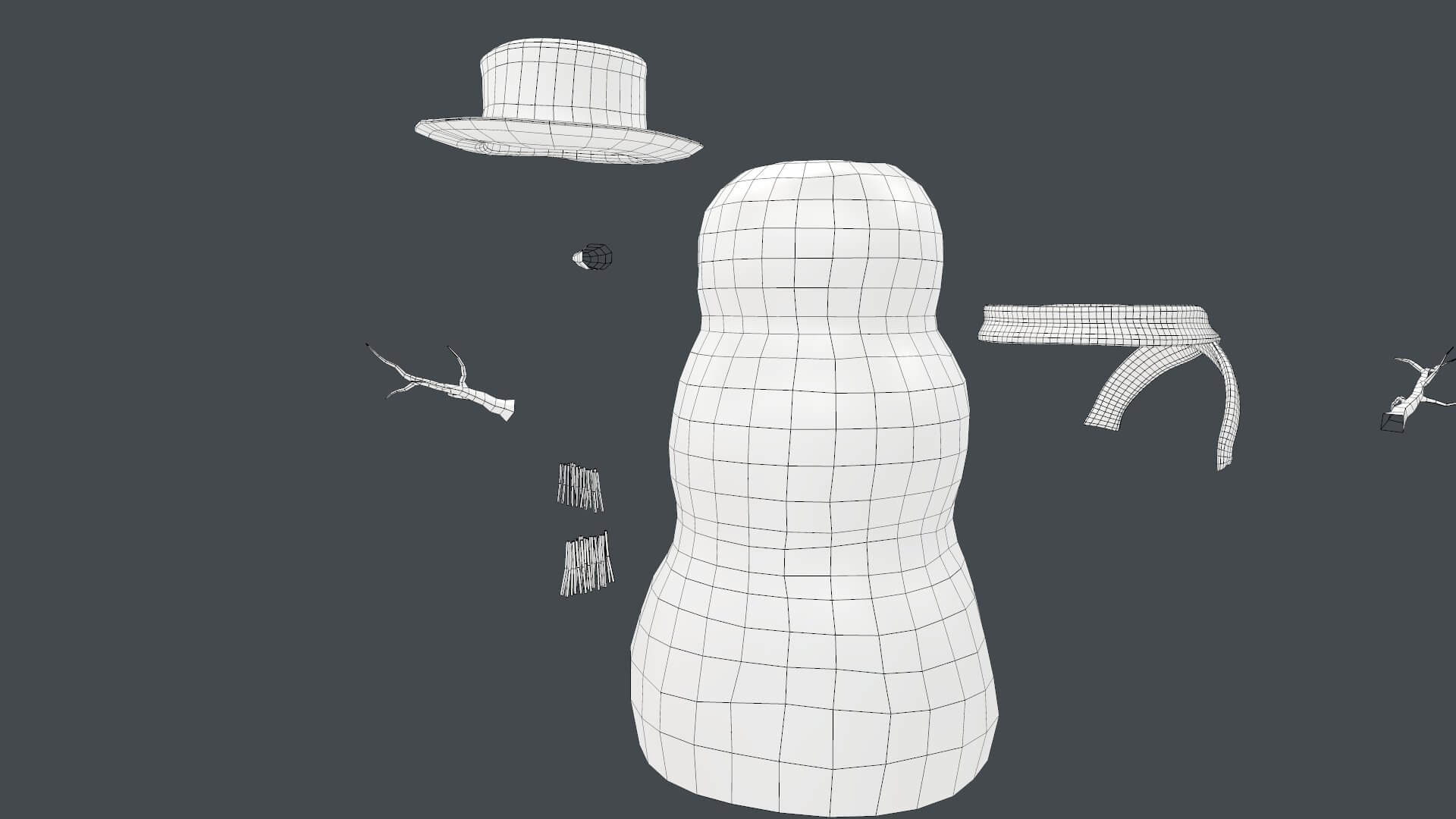 Snowman V2 - 3D Model by Grishmanovskij Anton