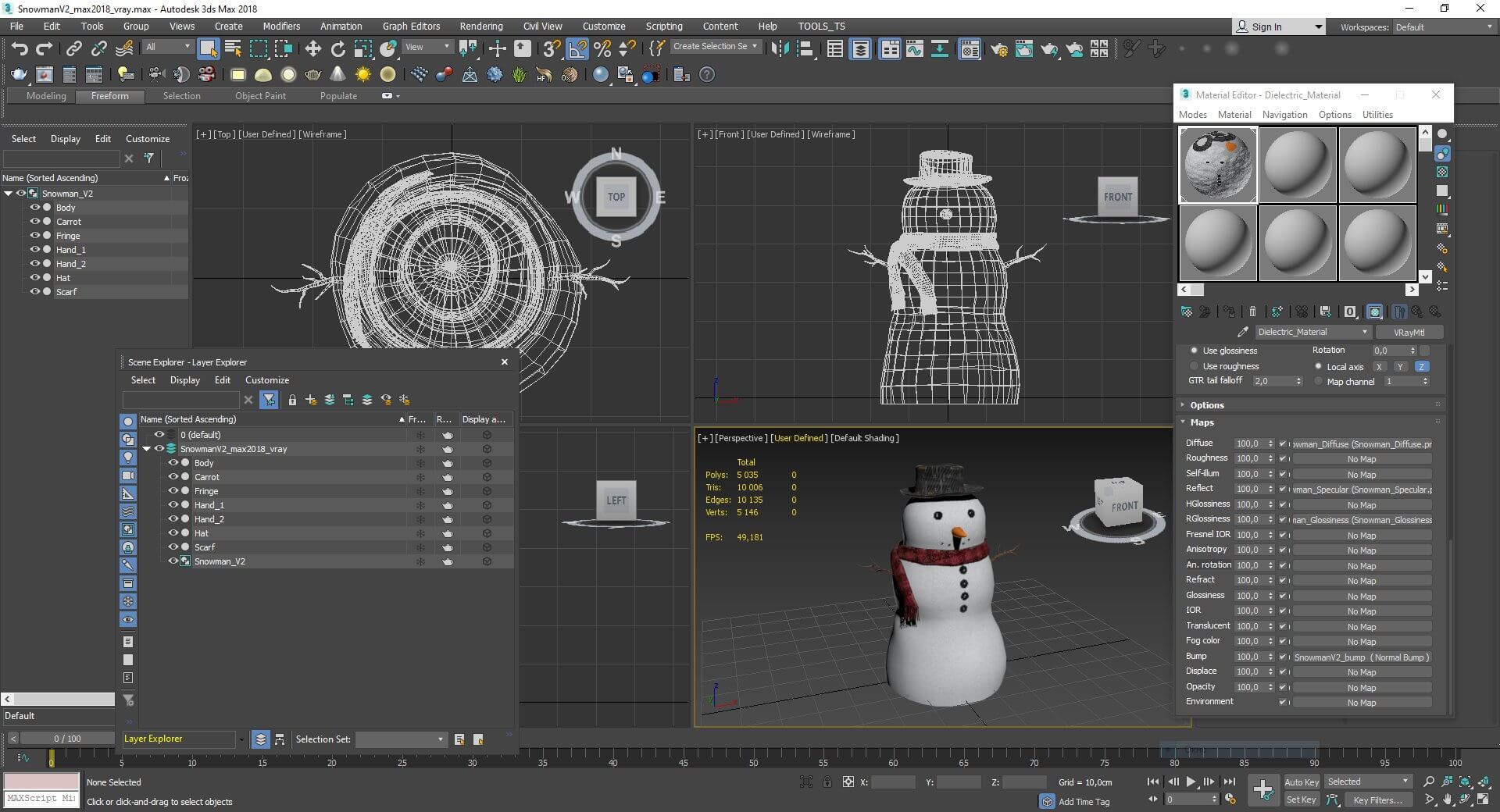 Snowman V2 - 3D Model by Grishmanovskij Anton