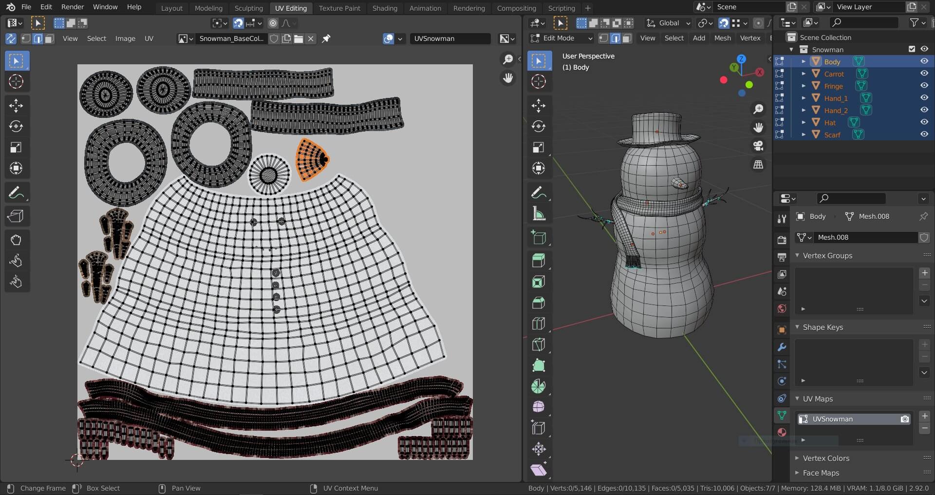 Snowman V2 - 3D Model by Grishmanovskij Anton