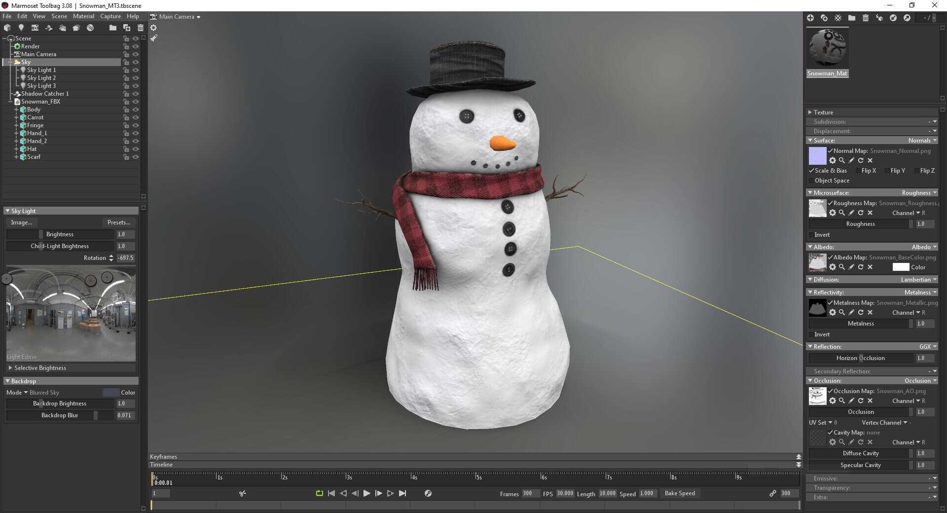 Snowman V2 - 3D Model by Grishmanovskij Anton