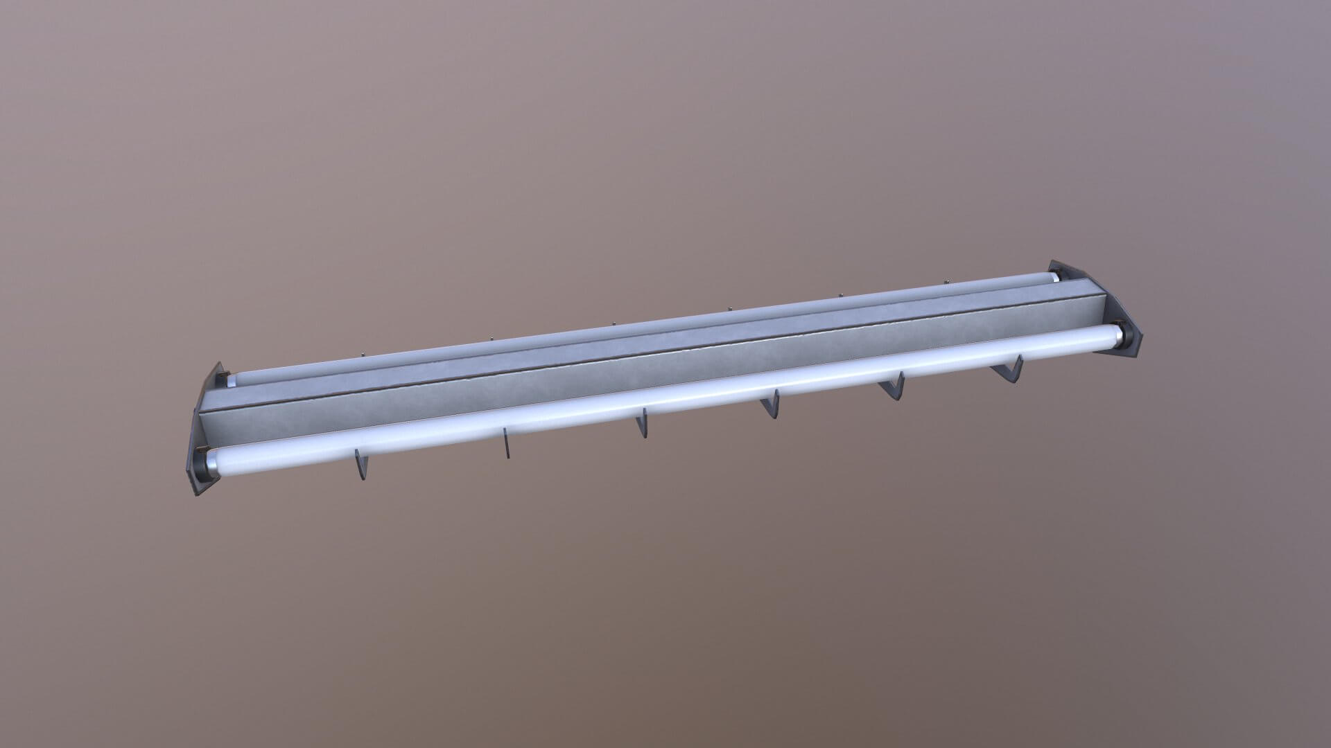 Soviet Fluorescent Lamp - 3D Model by Grishmanovskij Anton