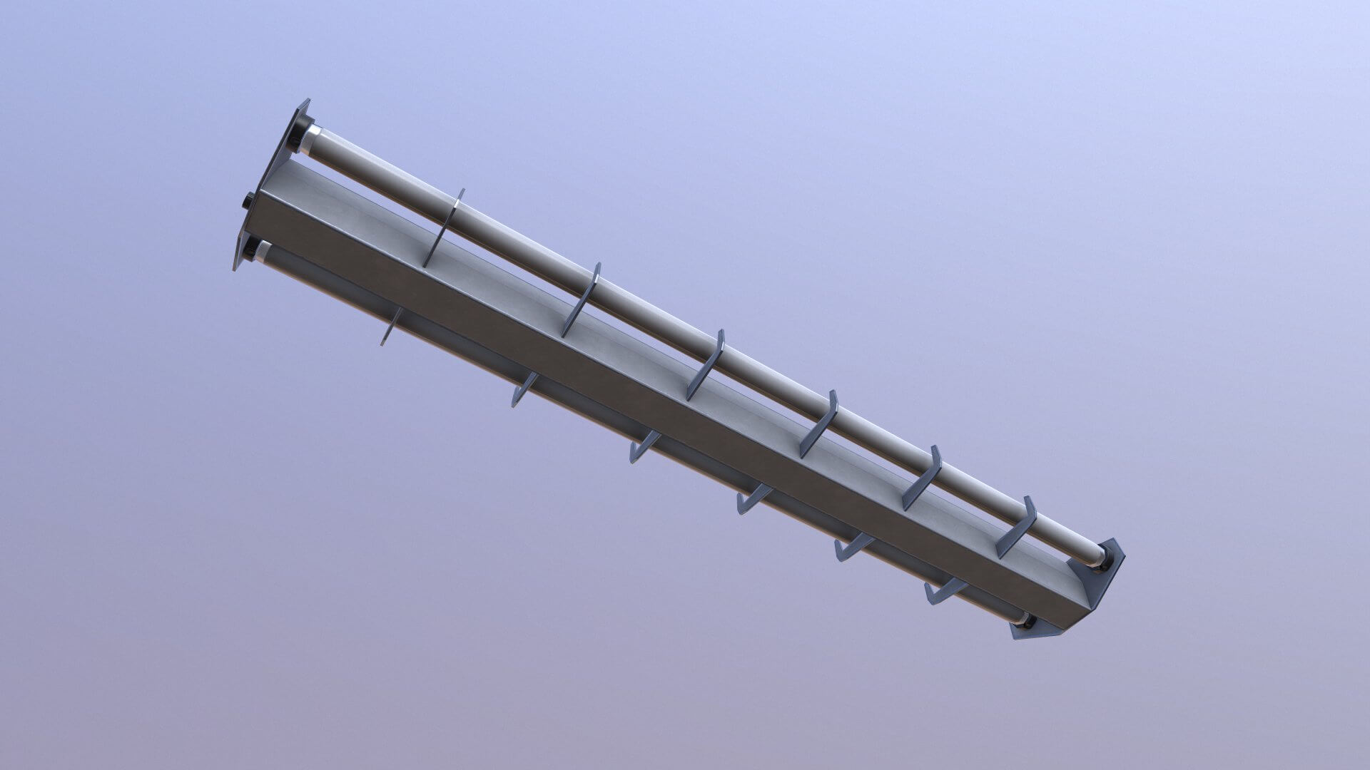 Soviet Fluorescent Lamp - 3D Model by Grishmanovskij Anton