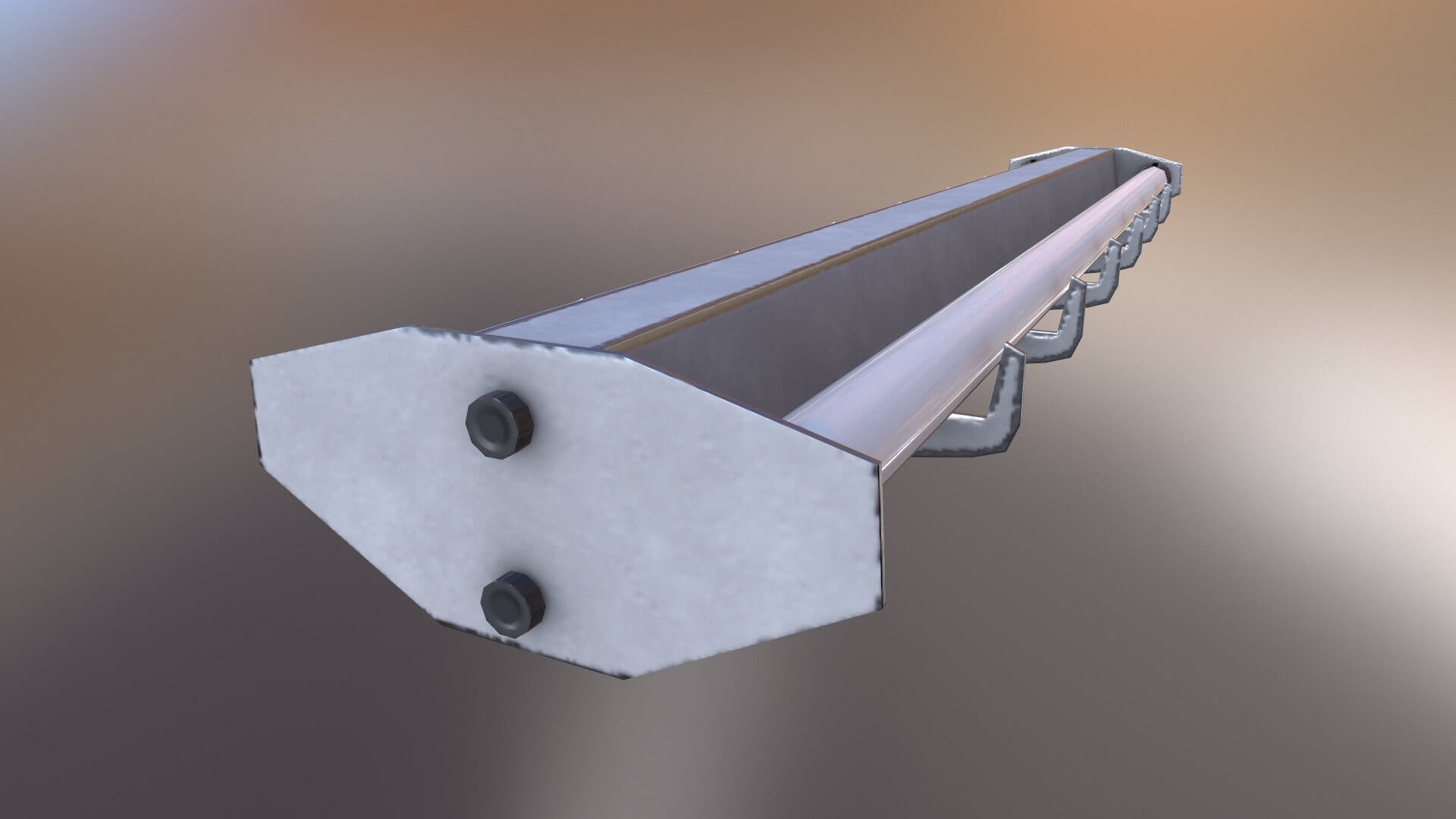 Soviet Fluorescent Lamp - 3D Model by Grishmanovskij Anton