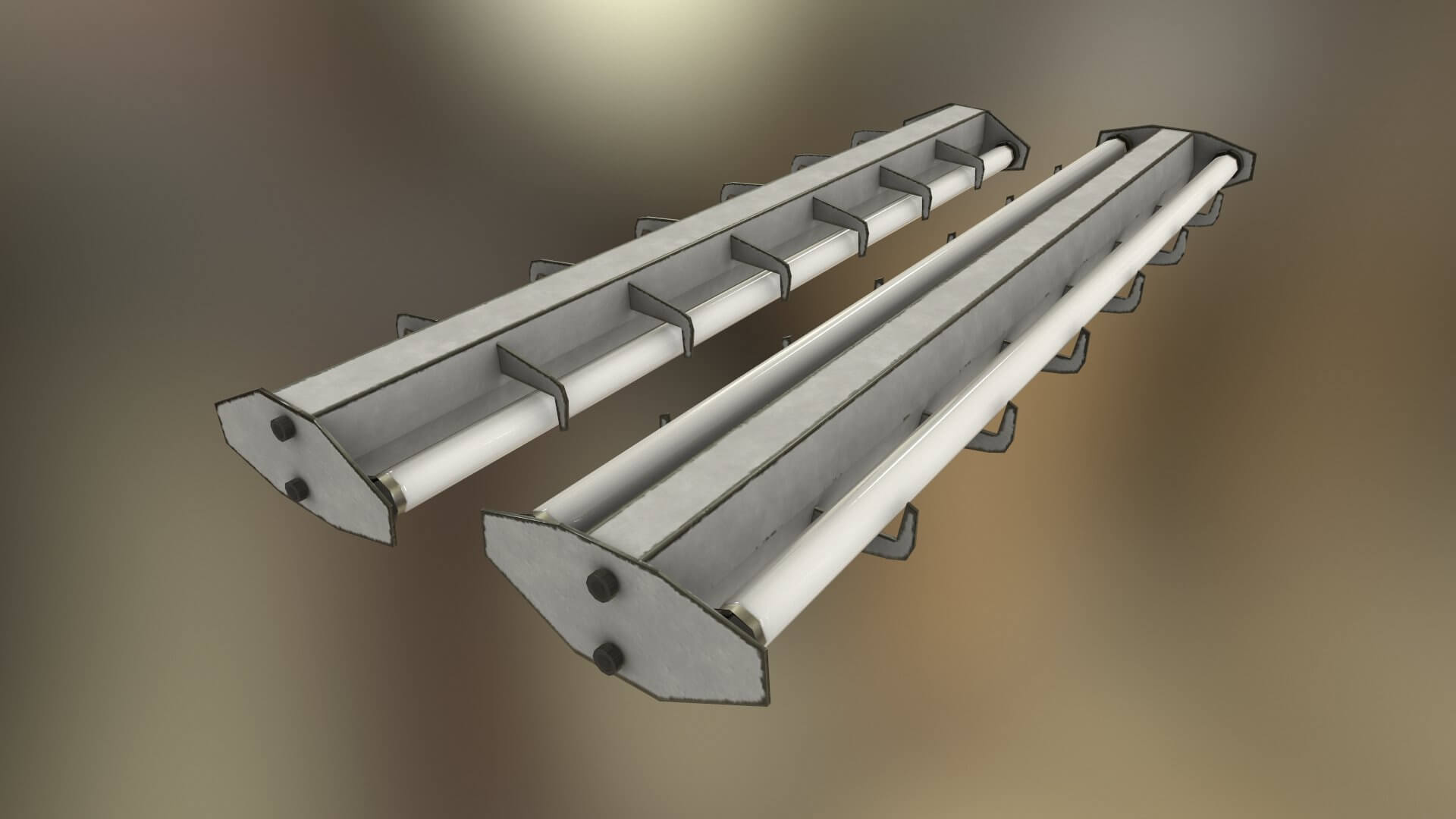 Soviet Fluorescent Lamp - 3D Model by Grishmanovskij Anton