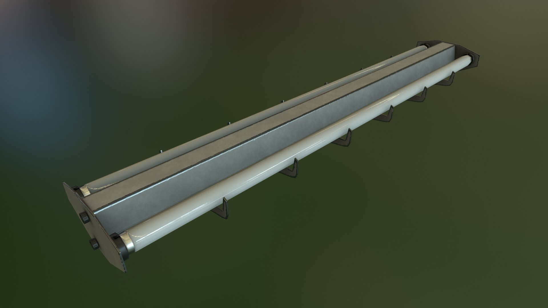 Soviet Fluorescent Lamp - 3D Model by Grishmanovskij Anton