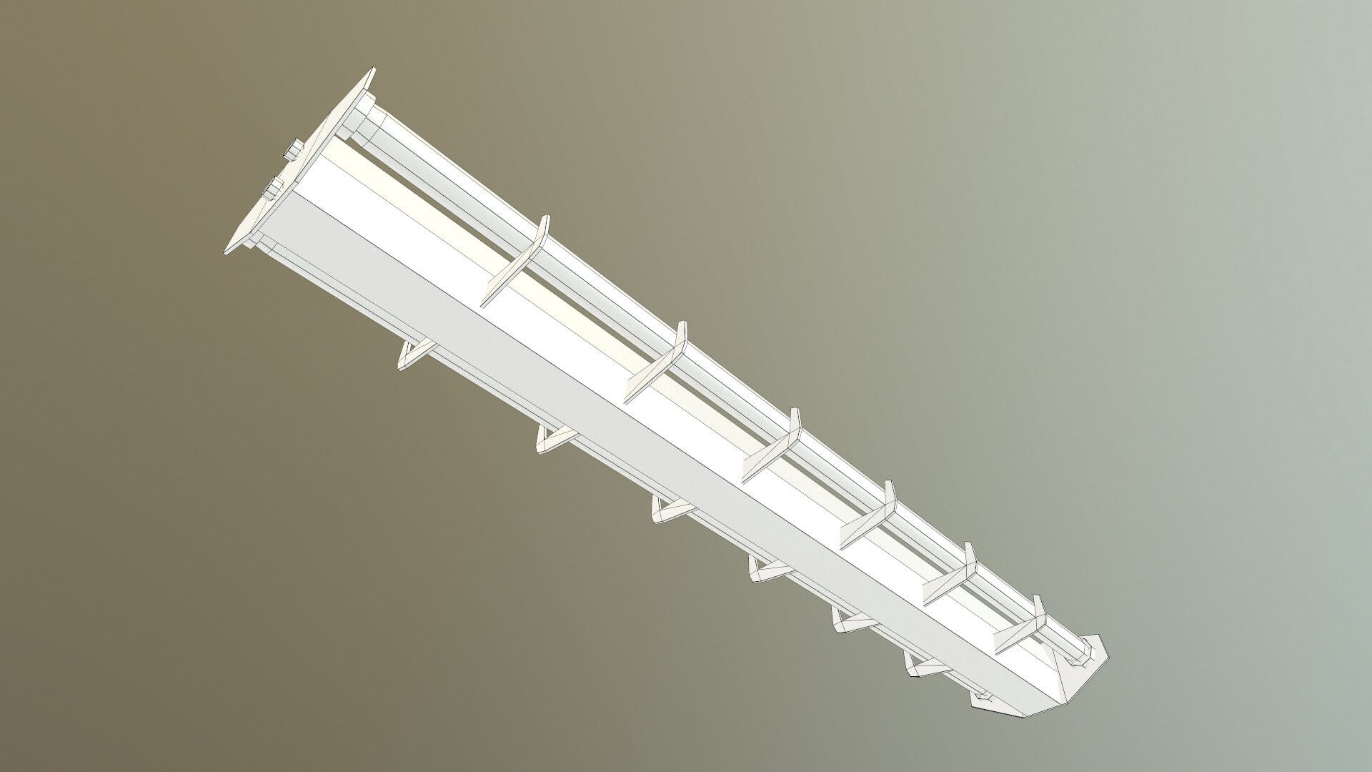 Soviet Fluorescent Lamp - 3D Model by Grishmanovskij Anton