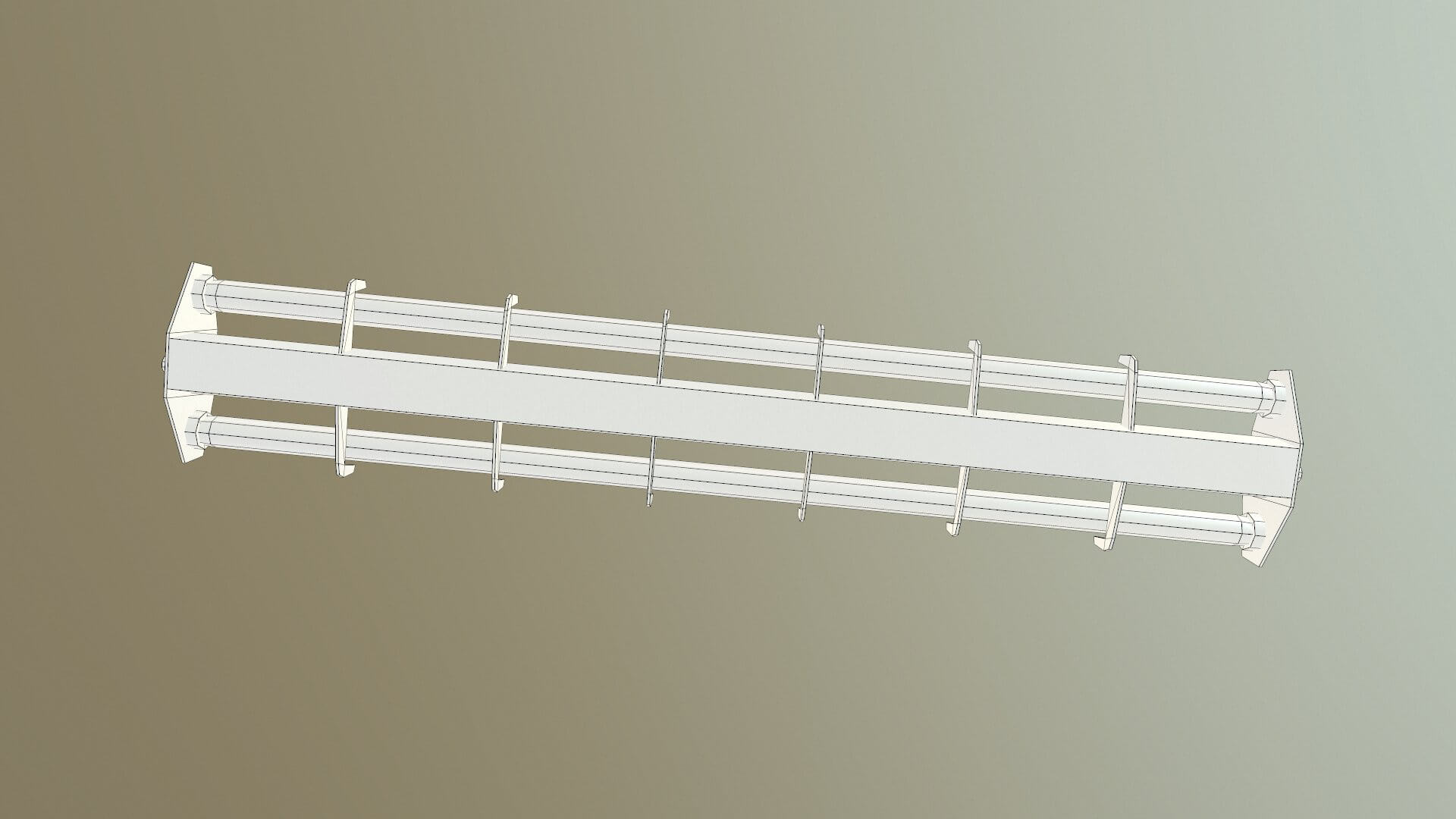 Soviet Fluorescent Lamp - 3D Model by Grishmanovskij Anton