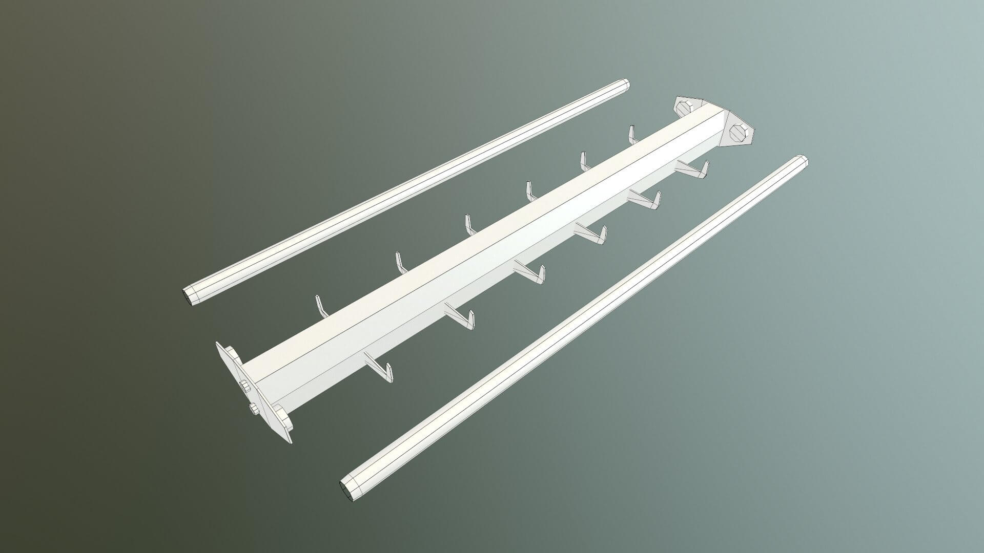 Soviet Fluorescent Lamp - 3D Model by Grishmanovskij Anton