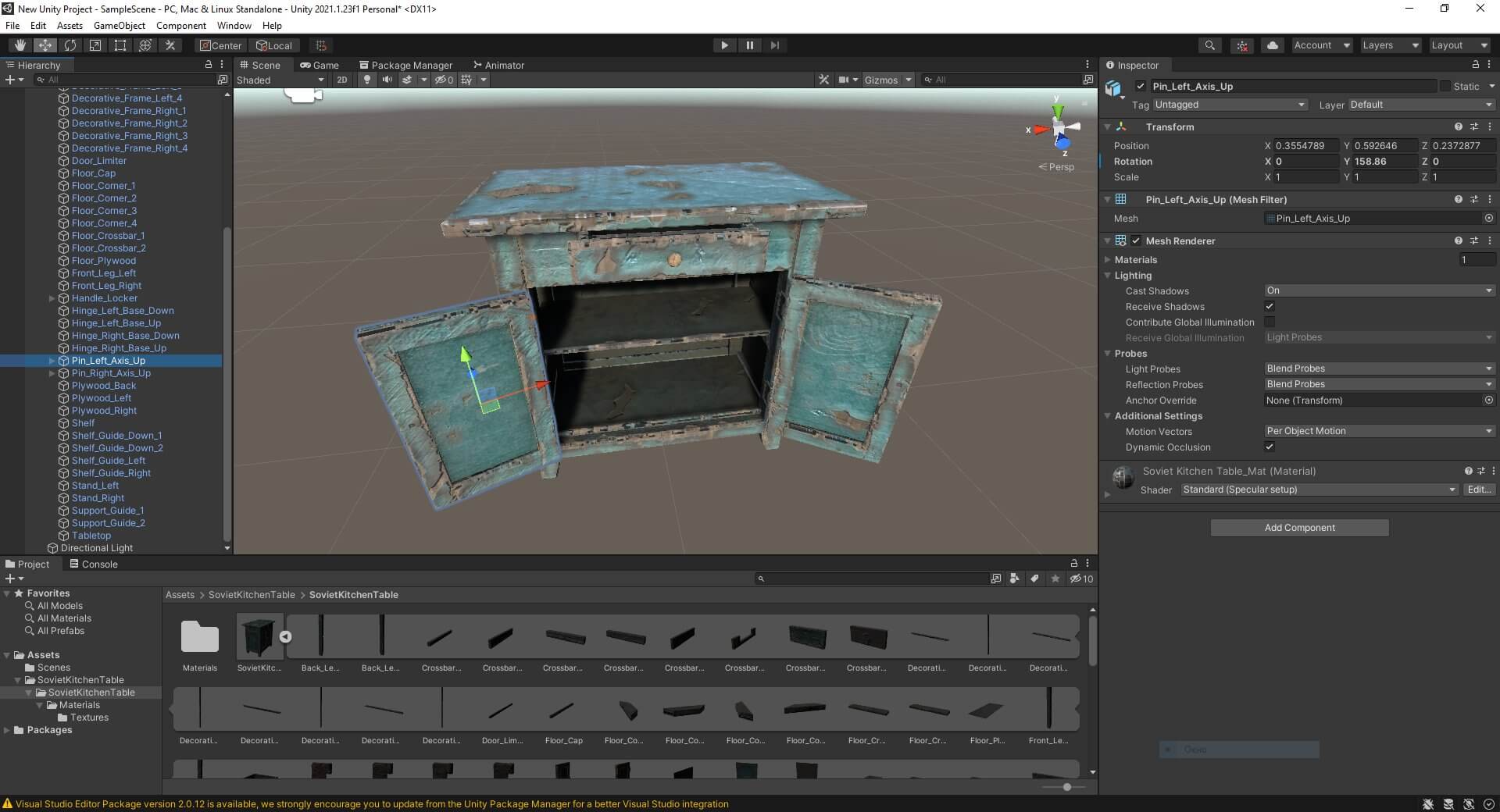 Soviet Kitchen Table - 3D Model by Grishmanovskij Anton