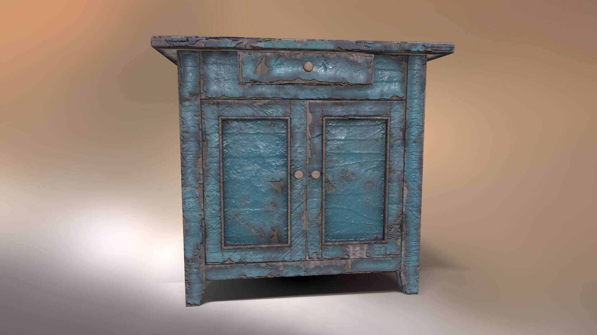 Soviet Kitchen Table - 3D Model by Grishmanovskij Anton