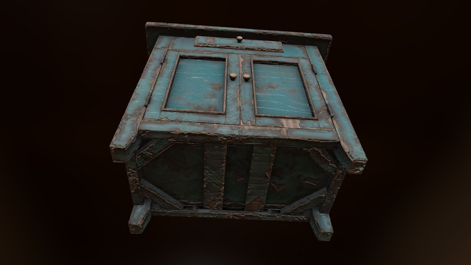 Soviet Kitchen Table - 3D Model by Grishmanovskij Anton