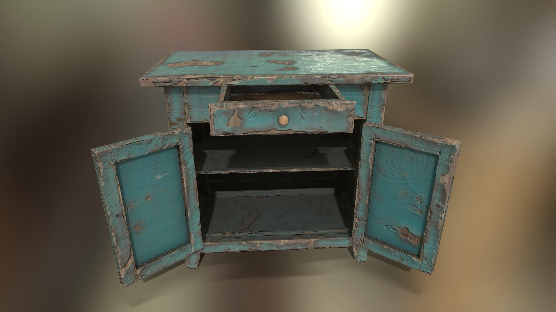 Soviet Kitchen Table - 3D Model by Grishmanovskij Anton