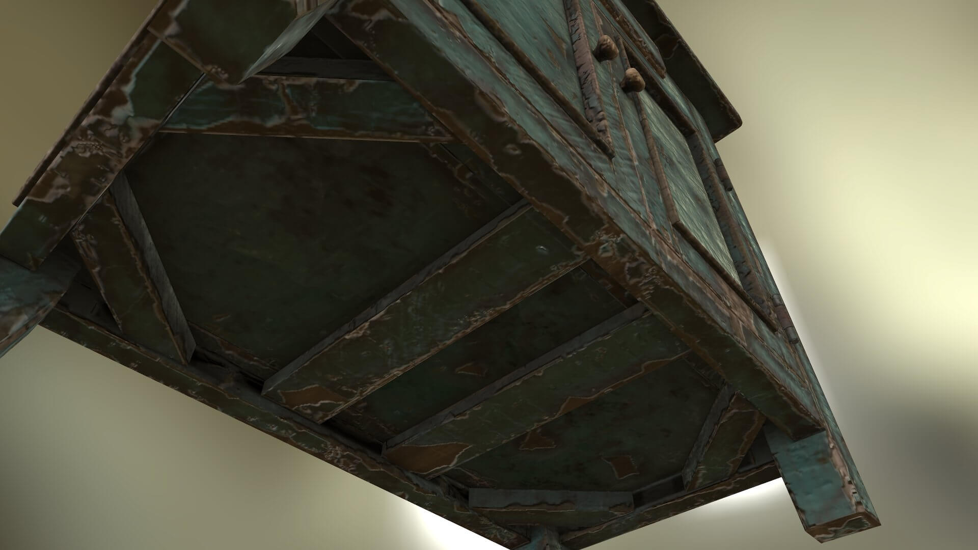 Soviet Kitchen Table - 3D Model by Grishmanovskij Anton