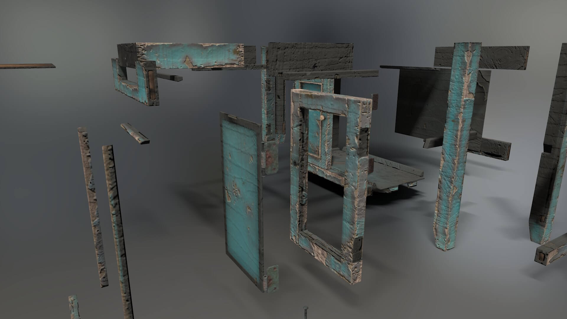 Soviet Kitchen Table - 3D Model by Grishmanovskij Anton