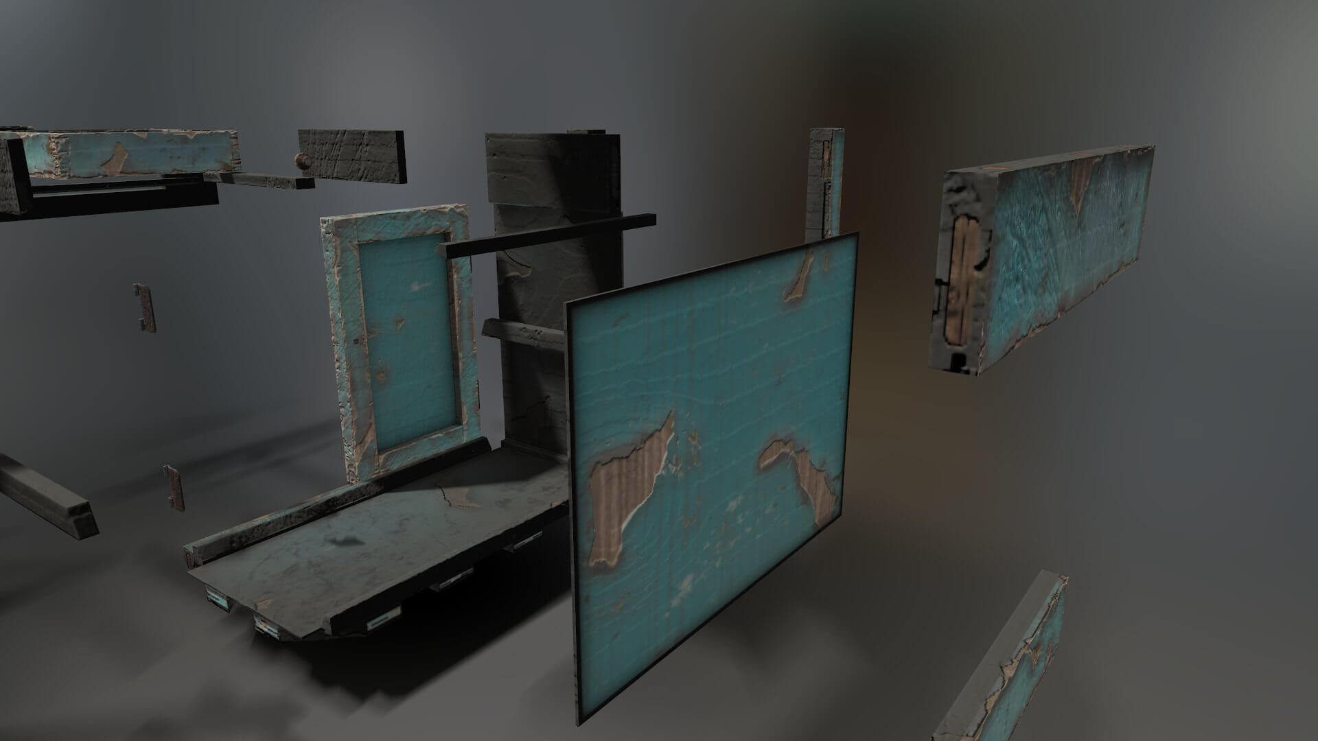 Soviet Kitchen Table - 3D Model by Grishmanovskij Anton