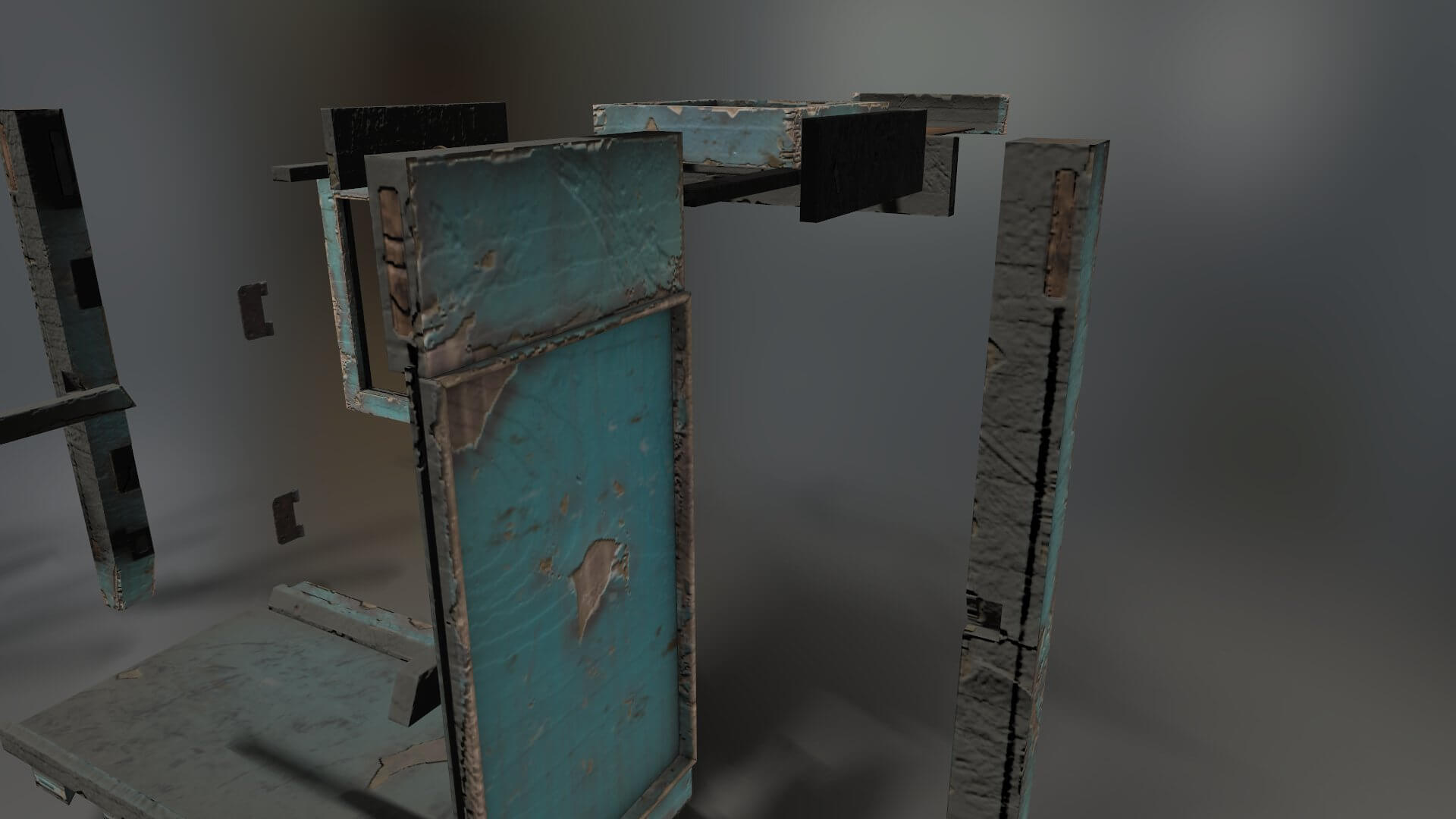 Soviet Kitchen Table - 3D Model by Grishmanovskij Anton