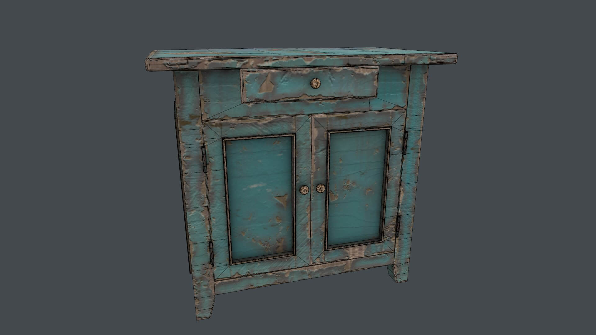 Soviet Kitchen Table - 3D Model by Grishmanovskij Anton