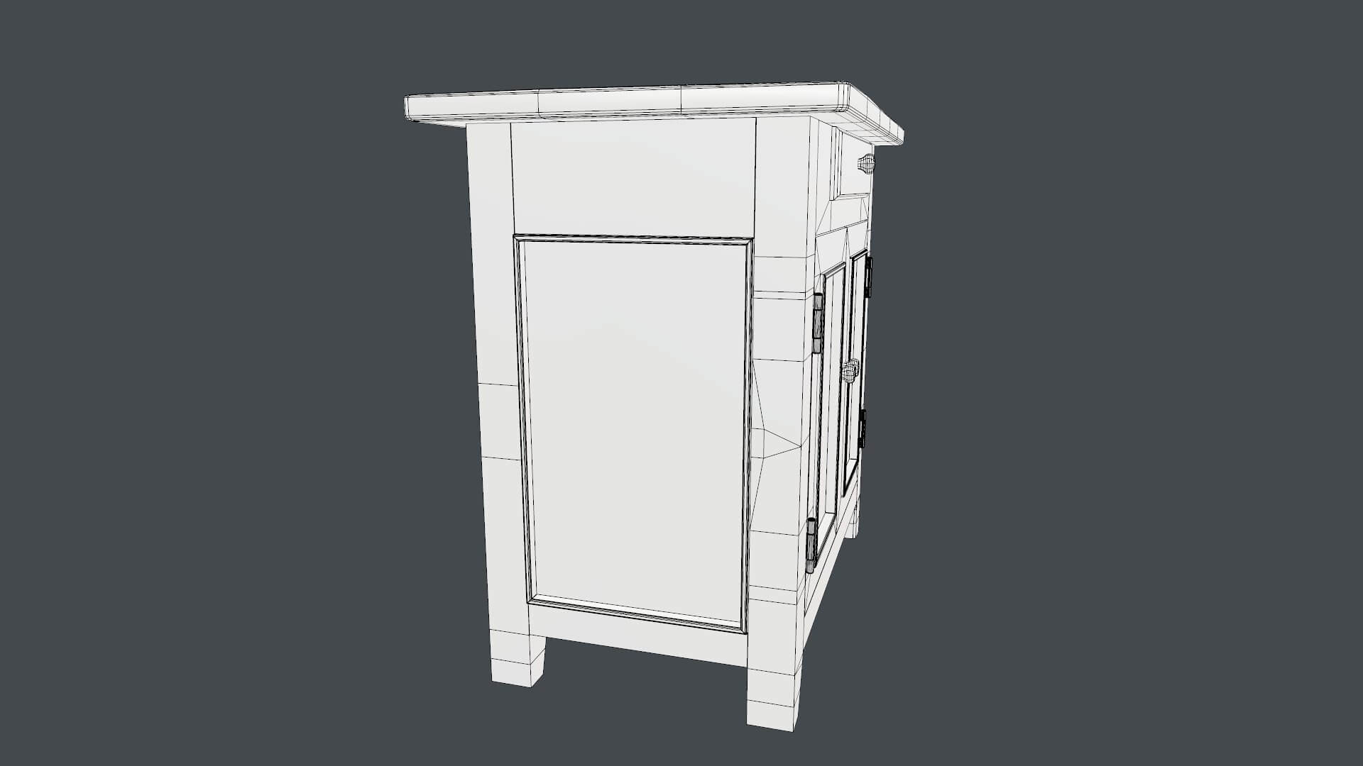 Soviet Kitchen Table - 3D Model by Grishmanovskij Anton