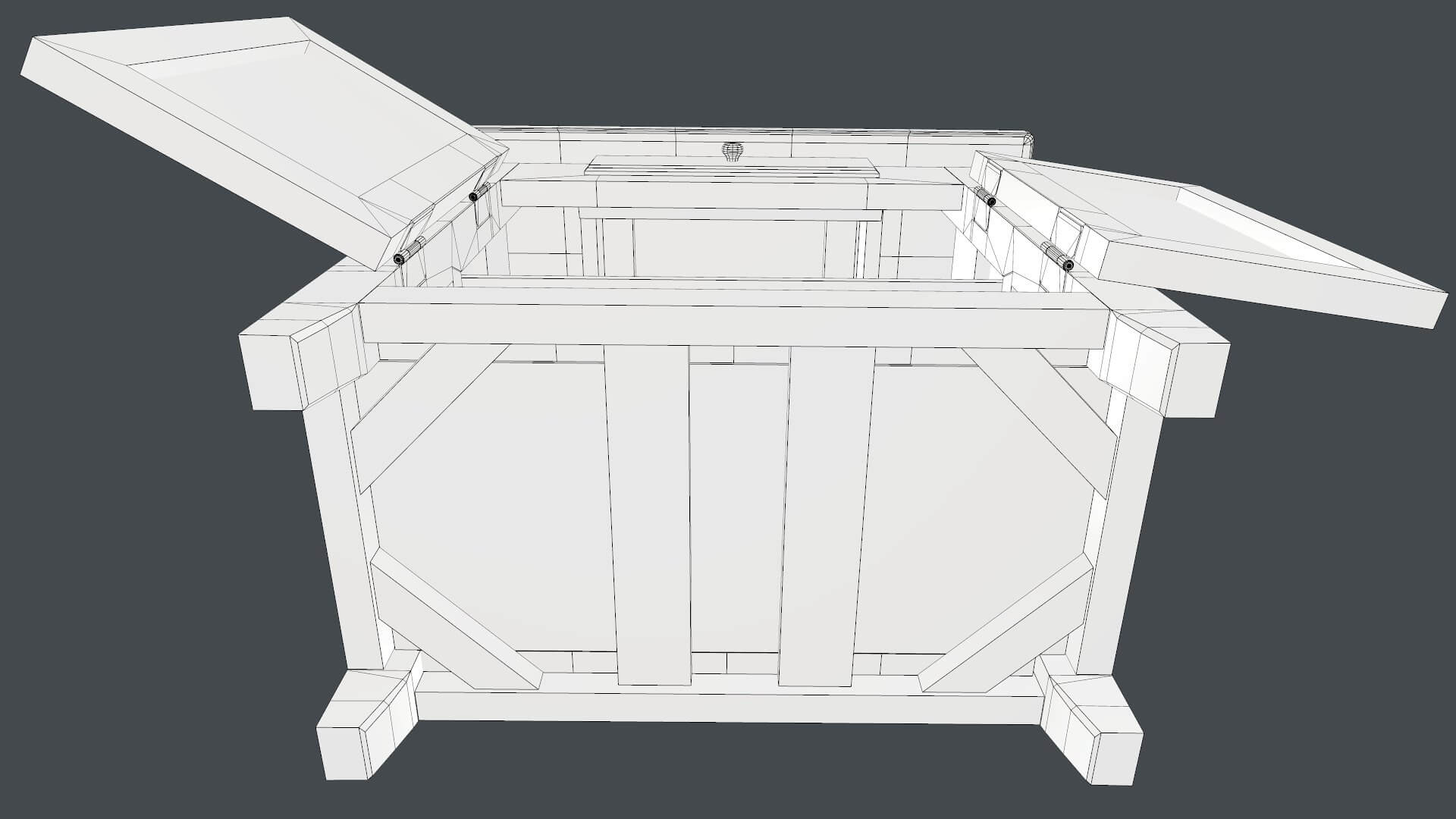 Soviet Kitchen Table - 3D Model by Grishmanovskij Anton