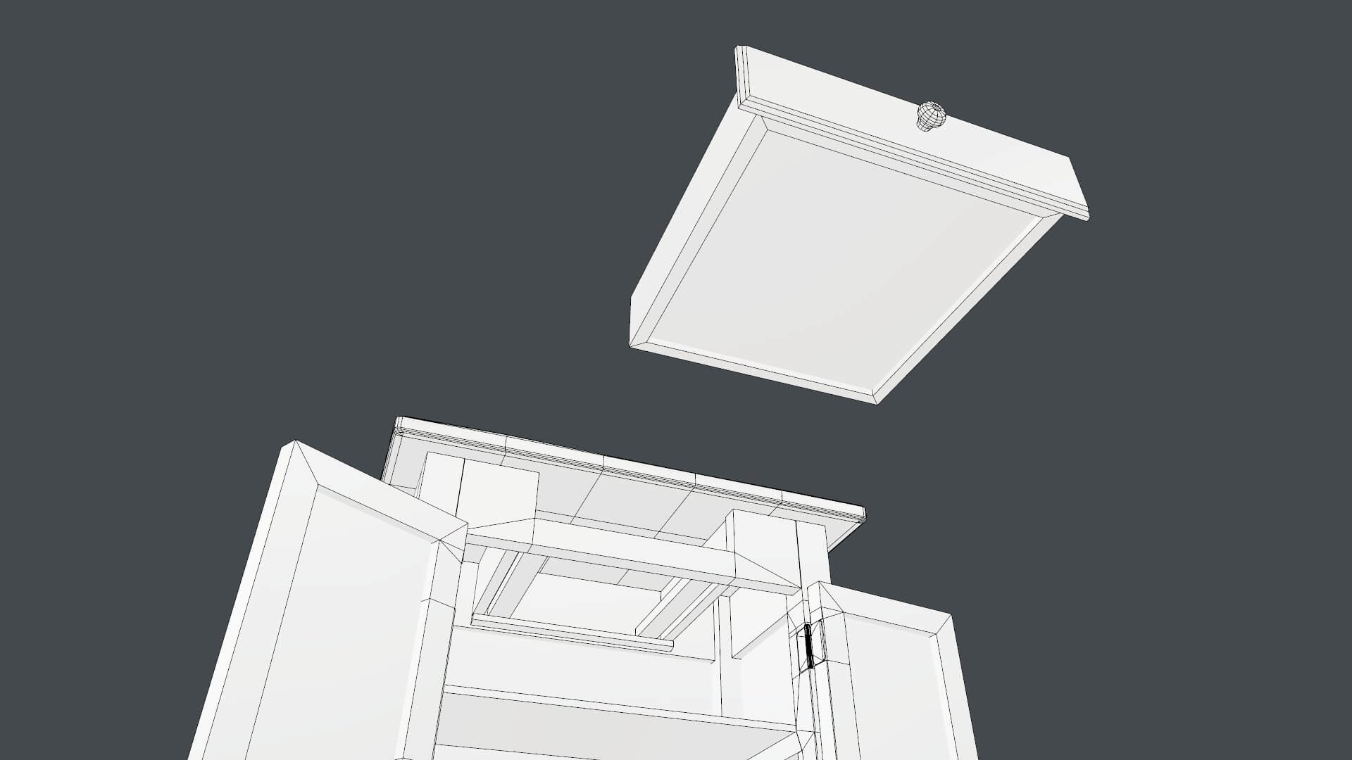 Soviet Kitchen Table - 3D Model by Grishmanovskij Anton