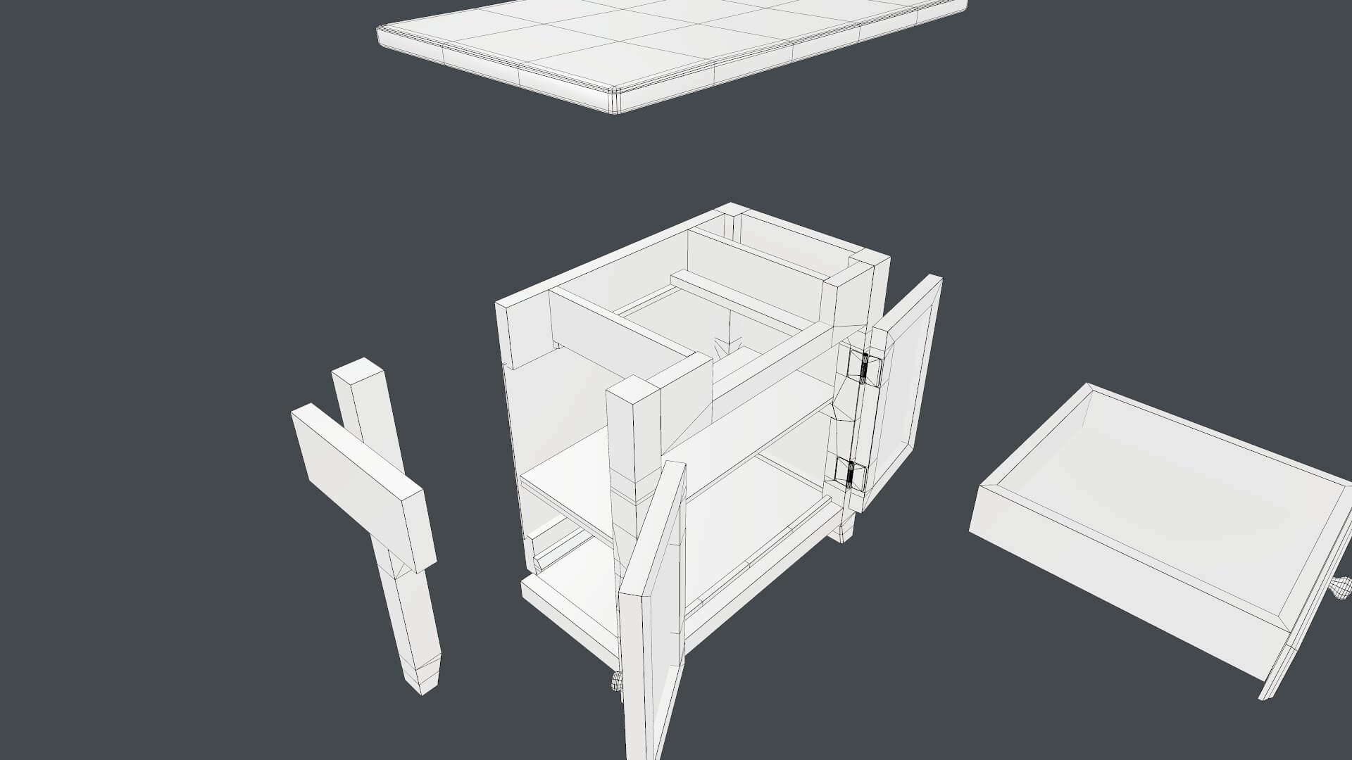 Soviet Kitchen Table - 3D Model by Grishmanovskij Anton