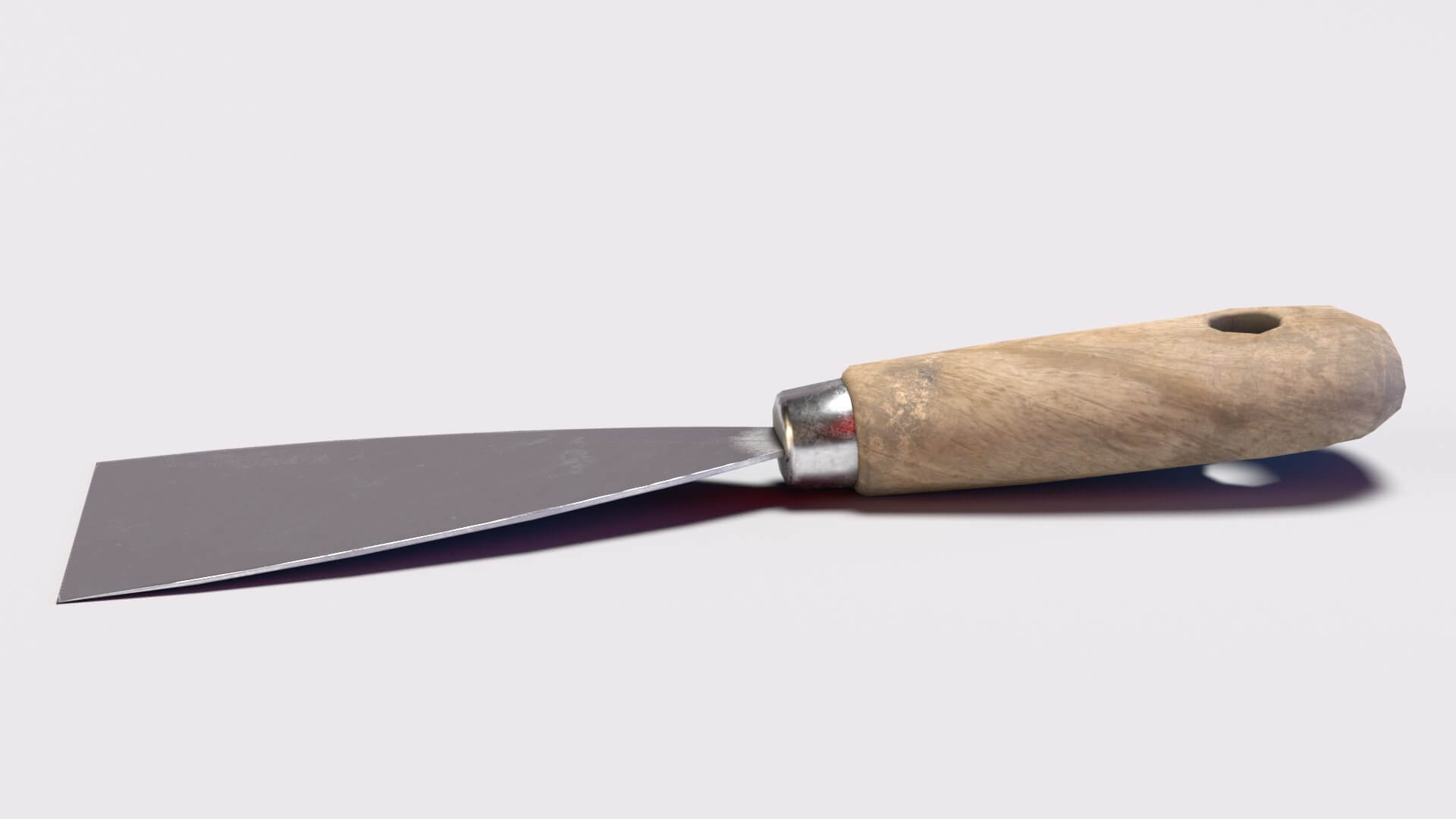 Spatula with Wooden Handle - 3D Model by Grishmanovskij Anton