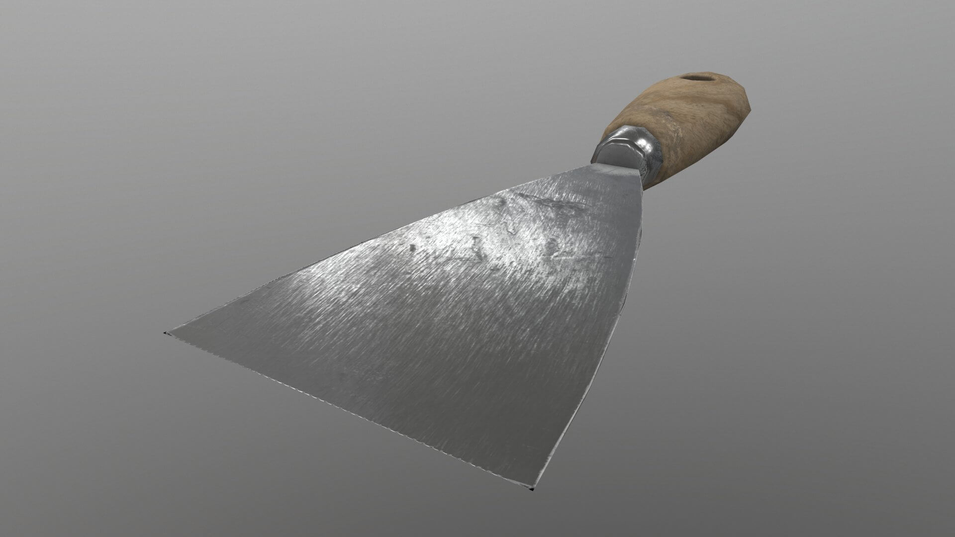 Spatula with Wooden Handle - 3D Model by Grishmanovskij Anton