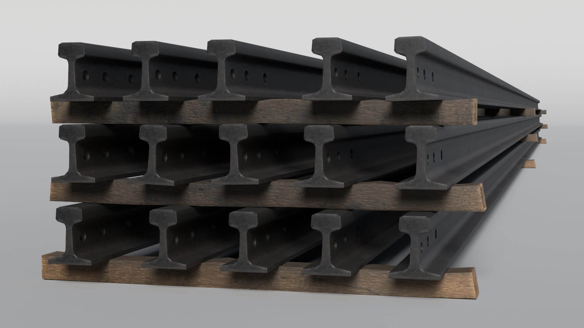 Stacked Rails P43 - 3D Model by Grishmanovskij Anton