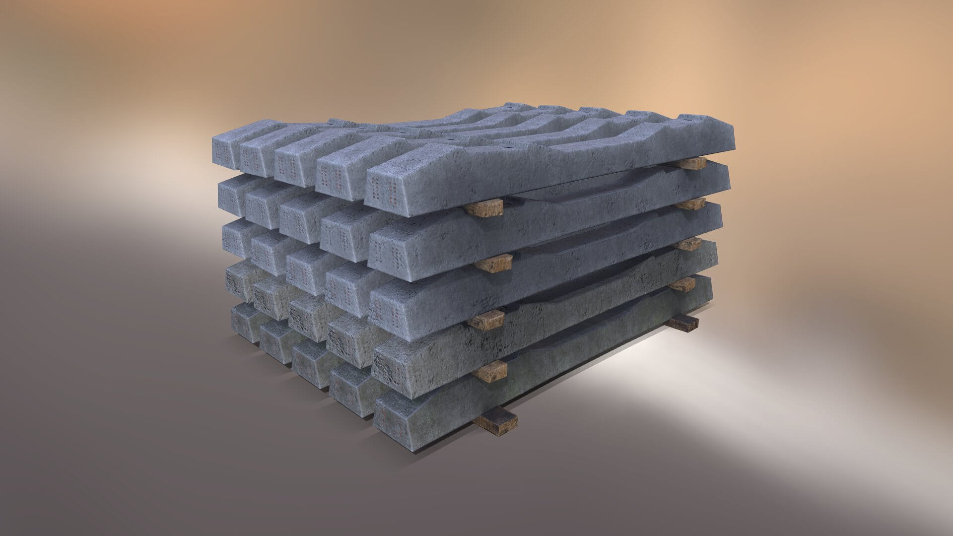 Stacked Sleepers SH-1 3D Model by Grishmanovskij Anton