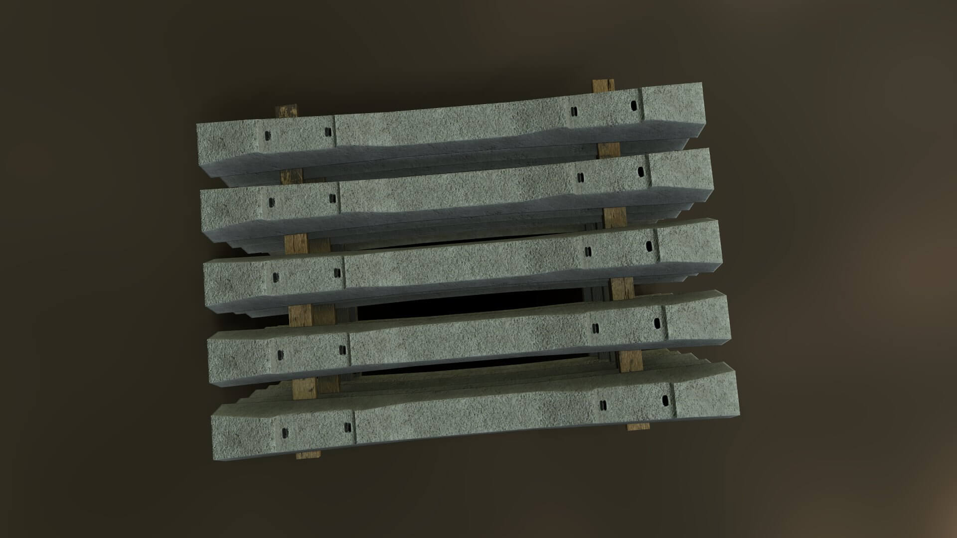 Stacked Sleepers SH-1 3D Model by Grishmanovskij Anton
