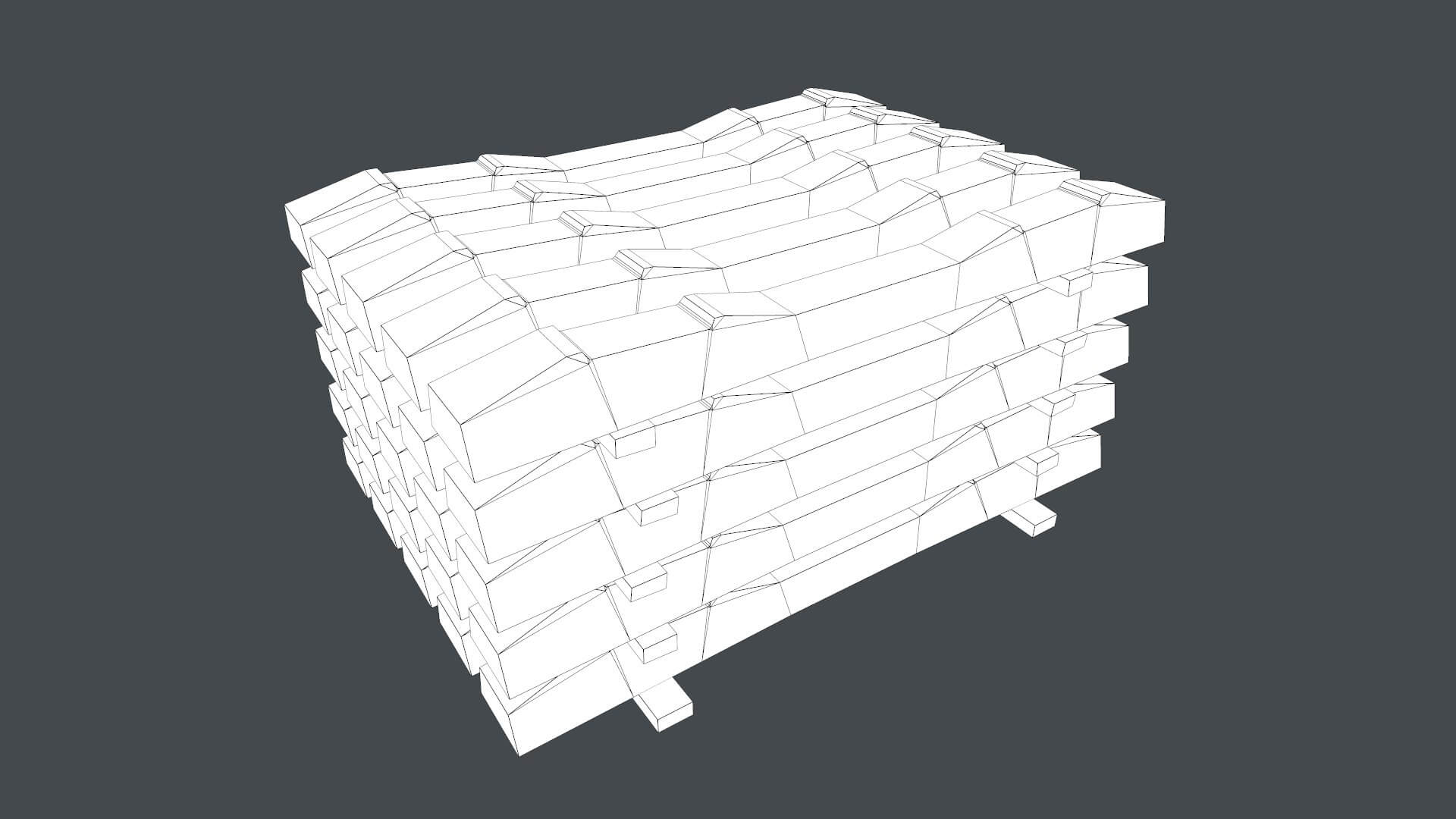 Stacked Sleepers SH-1 3D Model by Grishmanovskij Anton