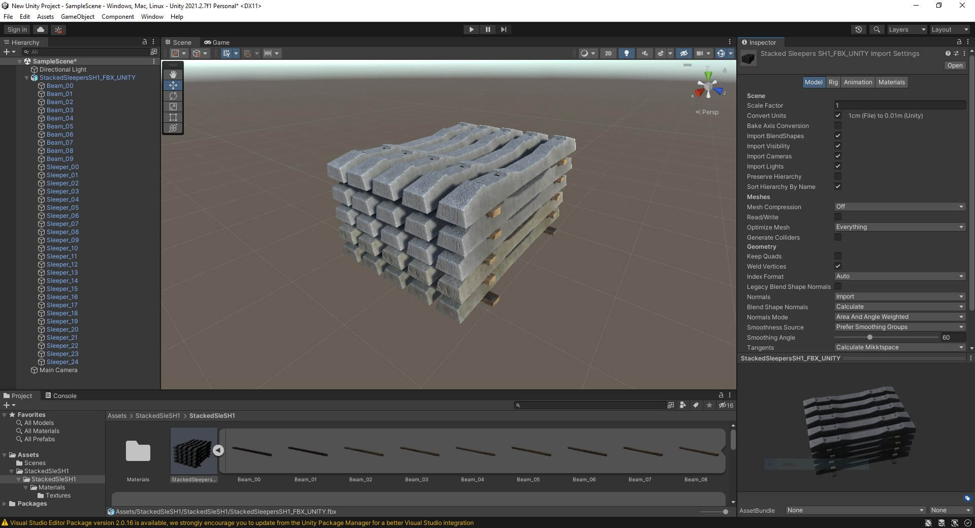 Stacked Sleepers SH-1 3D Model by Grishmanovskij Anton