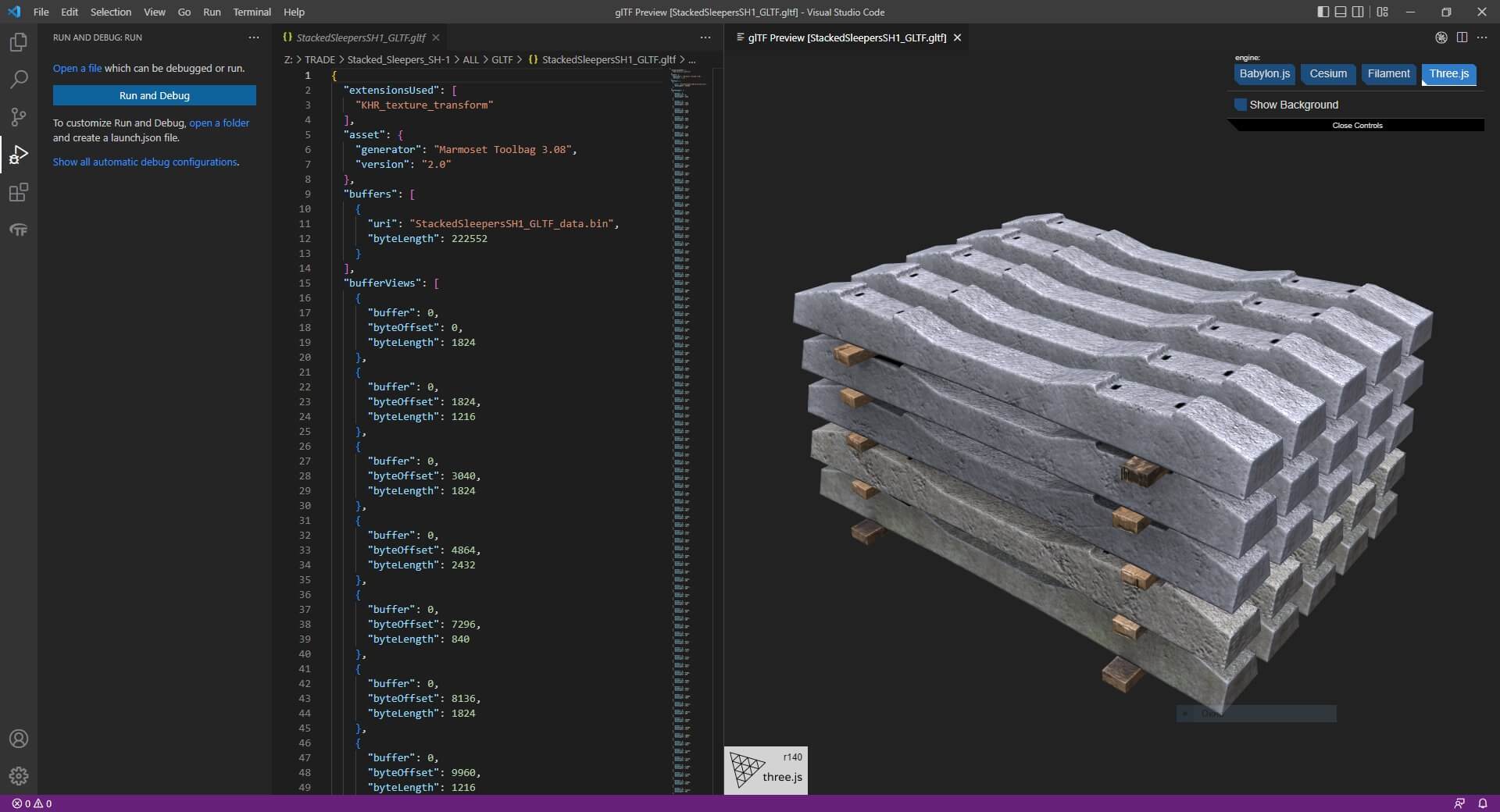 Stacked Sleepers SH-1 3D Model by Grishmanovskij Anton